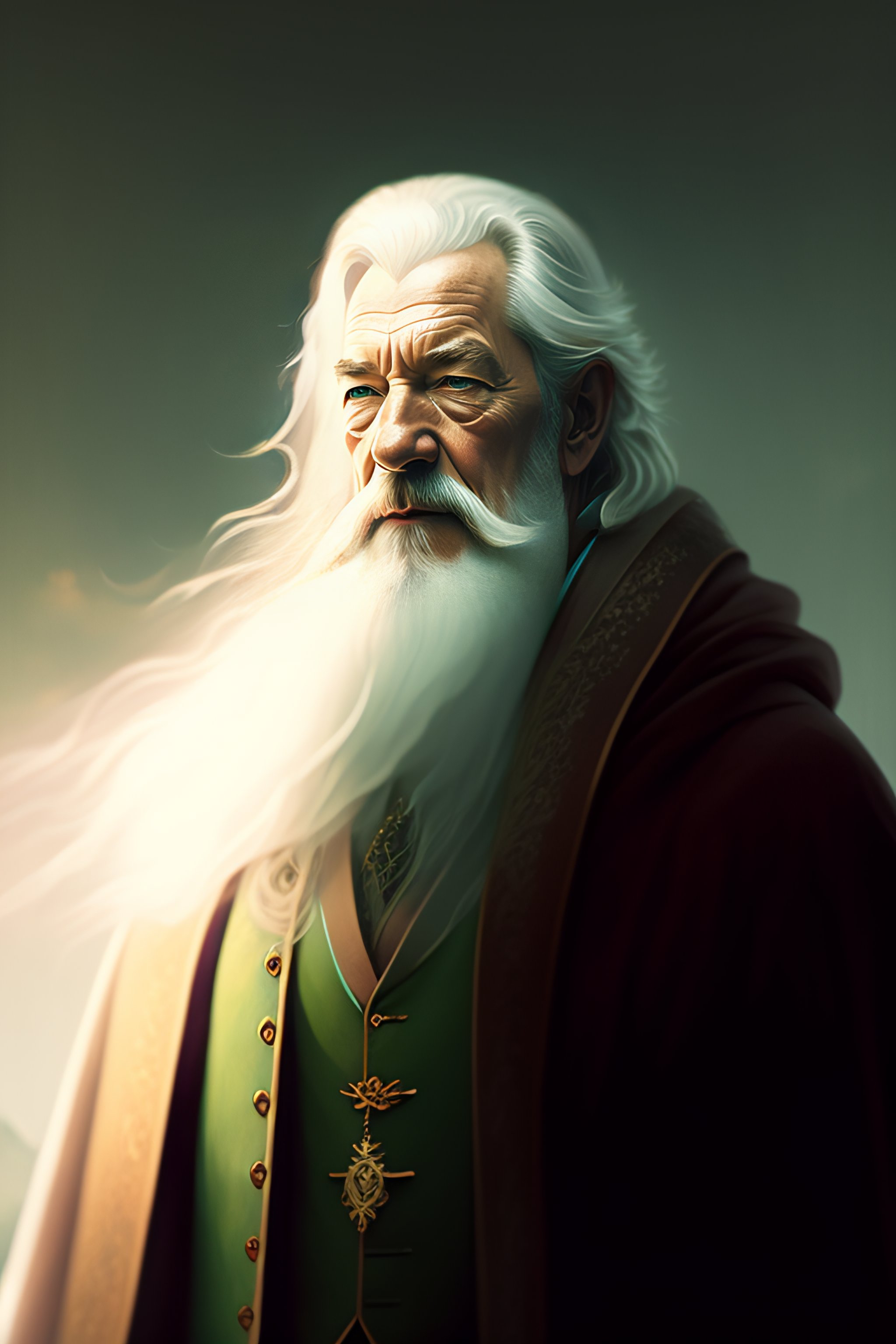 Lexica - Full shot body photo of Ian McKellen as gandalf the white ...