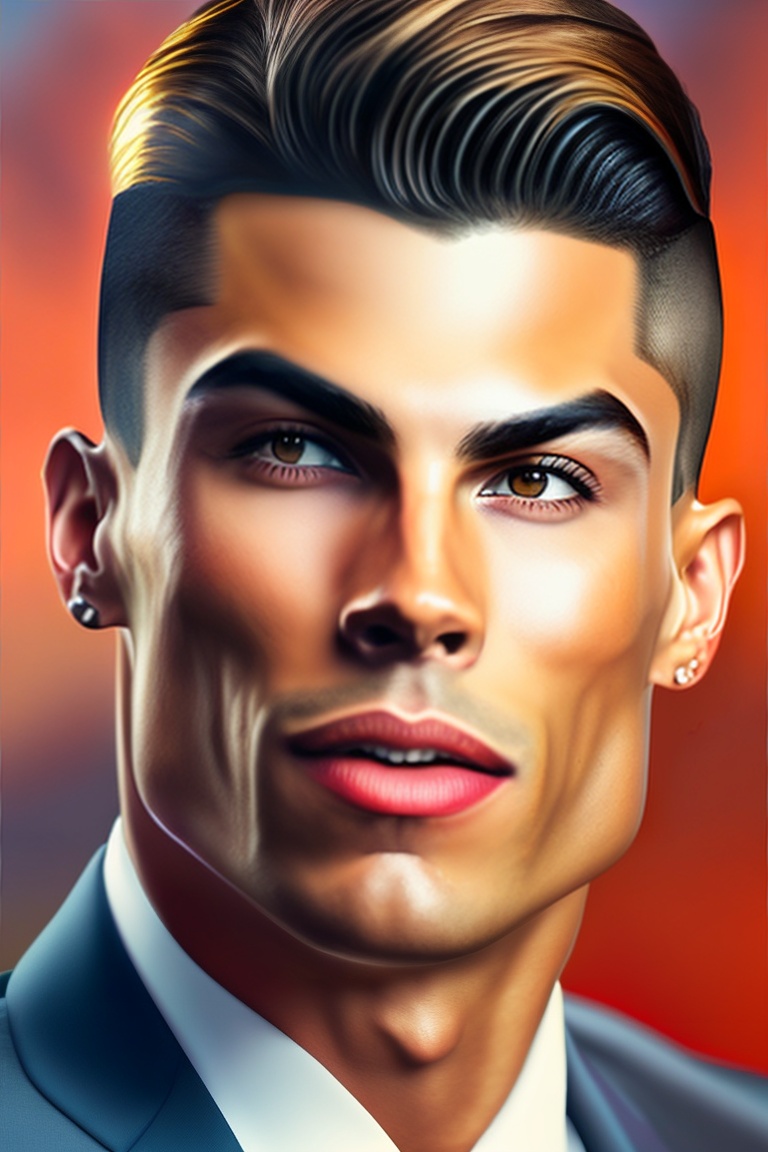 Lexica - An image of christiano ronaldo, his face should be clear