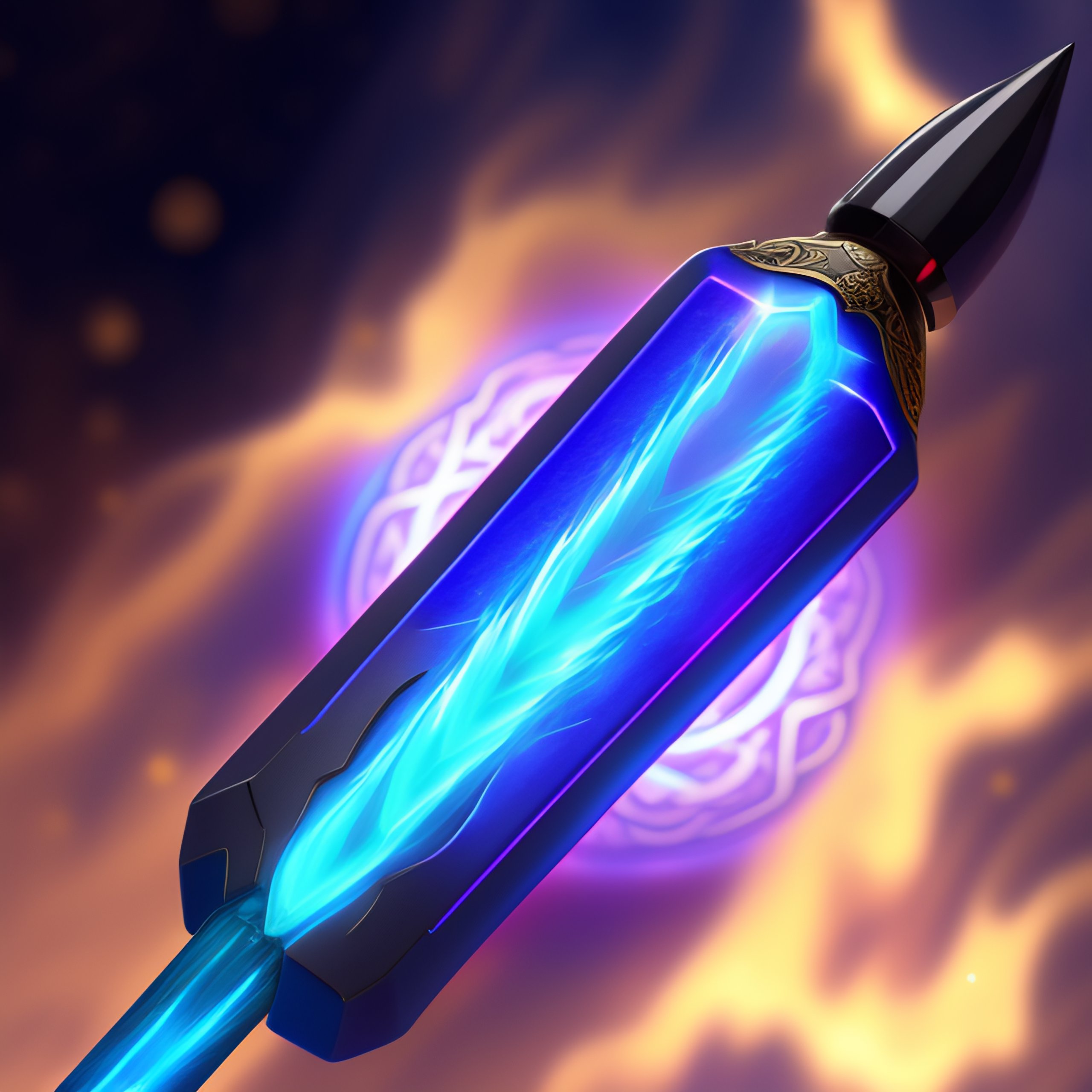 Lexica - /imagine A glowing, blue scepter that gives the wielder ...