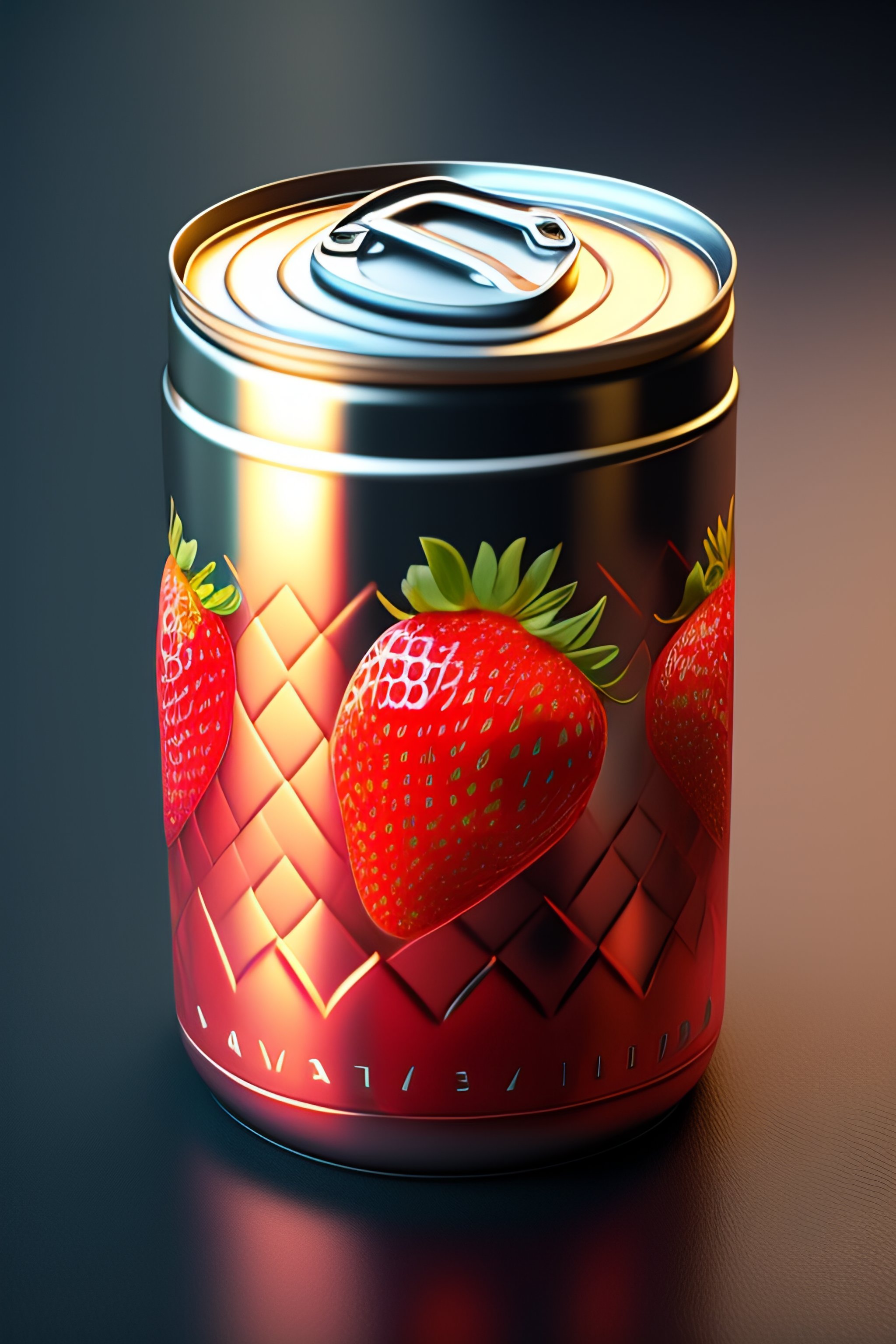 Lexica - Metal beverage can, strawberry, metal beverage can with ...