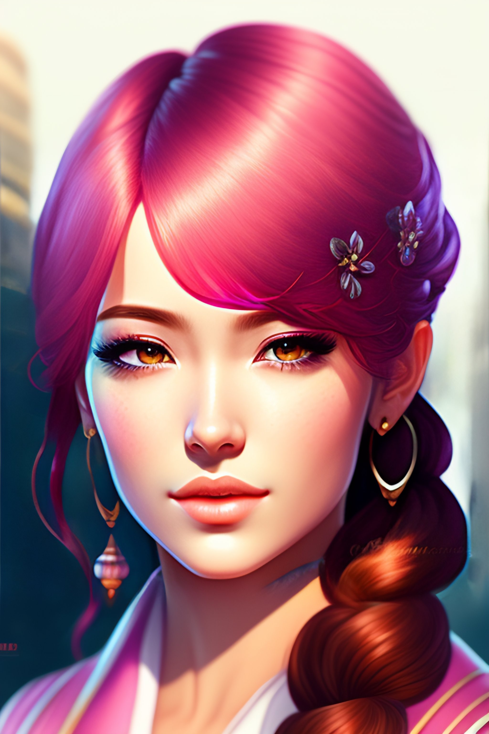 Lexica Portrait Of Female In Dgs Illustration Style Full Shot Detailed Face Symmetric 