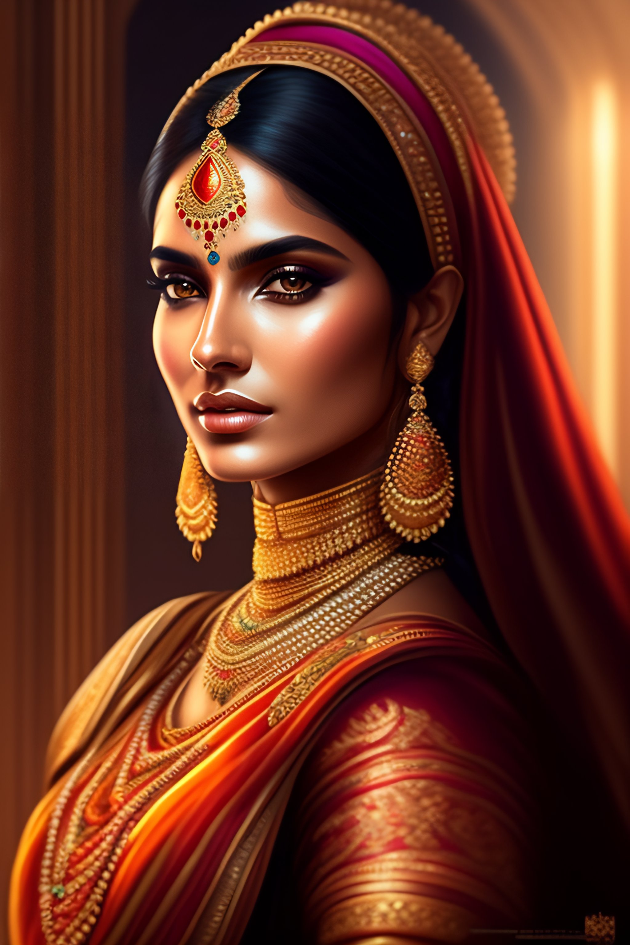 Lexica - Portrait of indian princess, elegant, highly detailed, digital ...