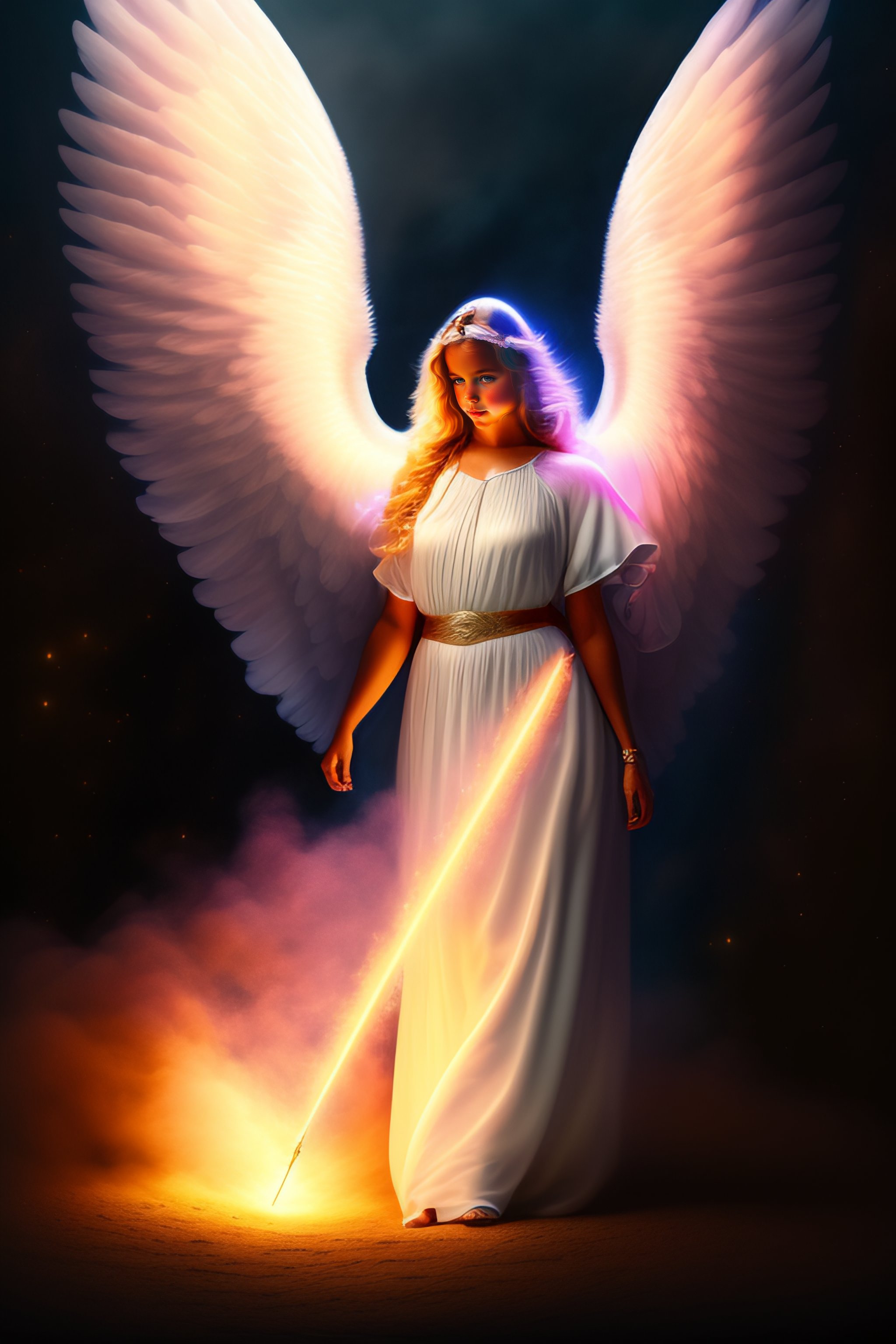 Lexica - An angel has wings and magic stick