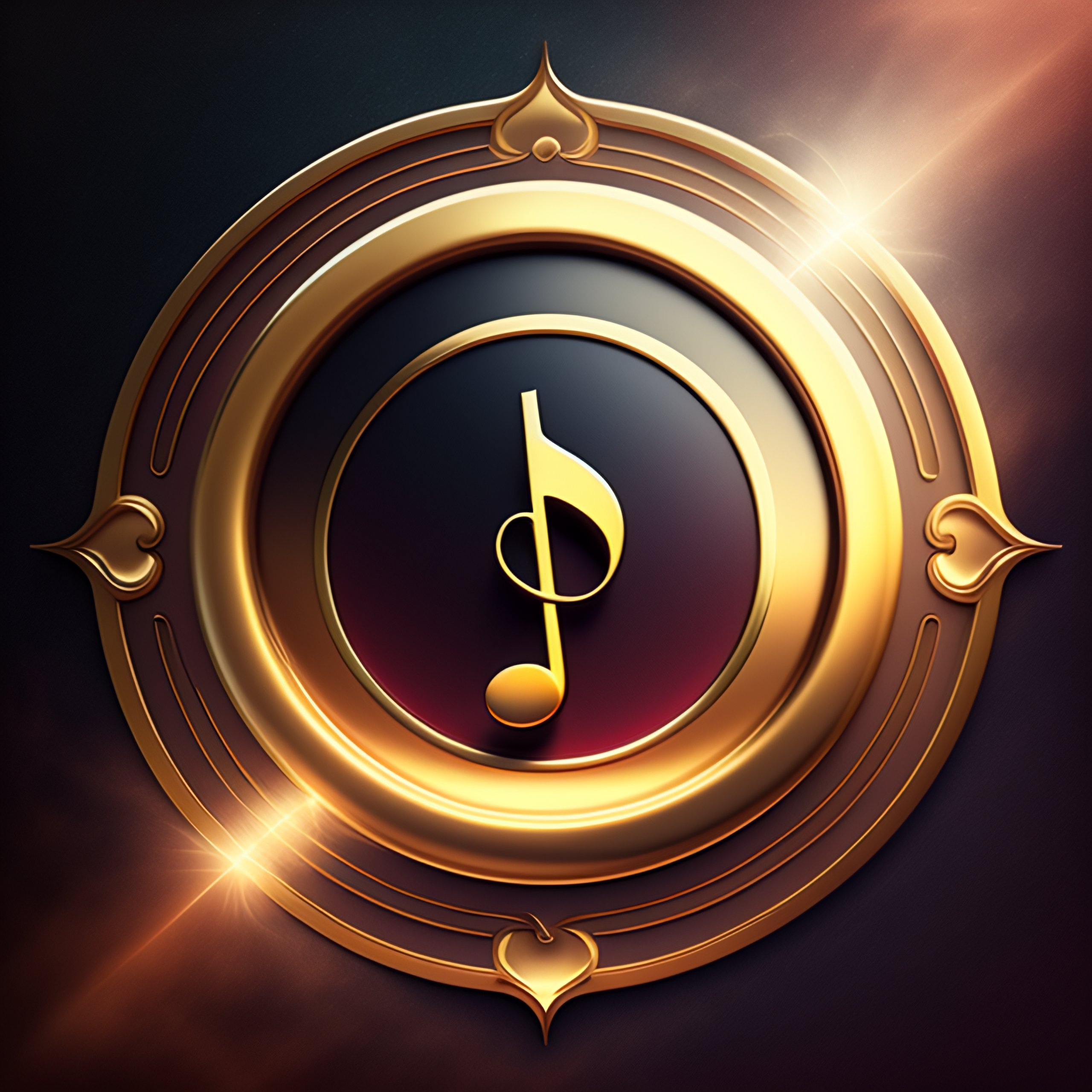 Lexica - Music Symbol, music notes, clefs, upright on a heavenly field