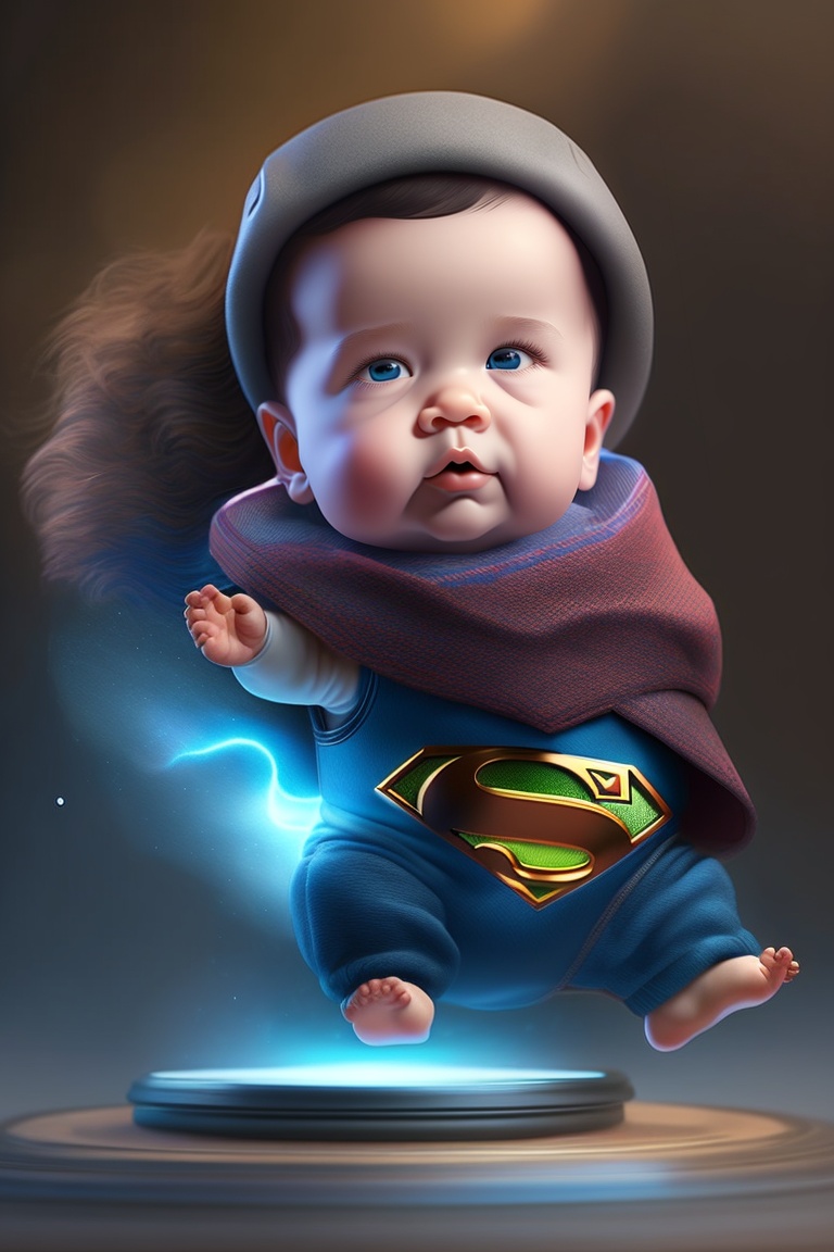 Lexica - Baby superman flying, moonwalker, render, rembrandt, cgsociety ...