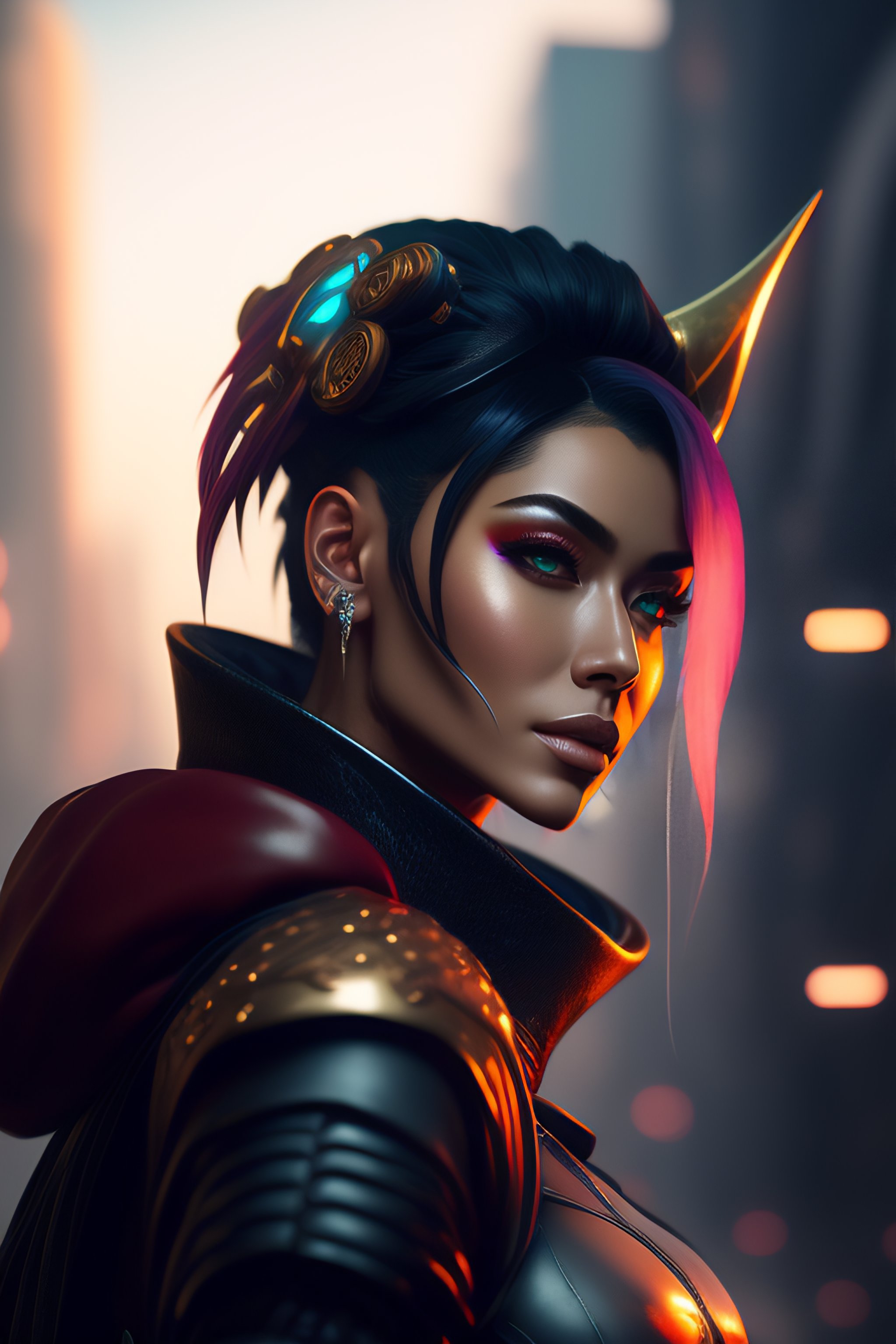Lexica - An epic fantasy comic book style portrait painting of a ...