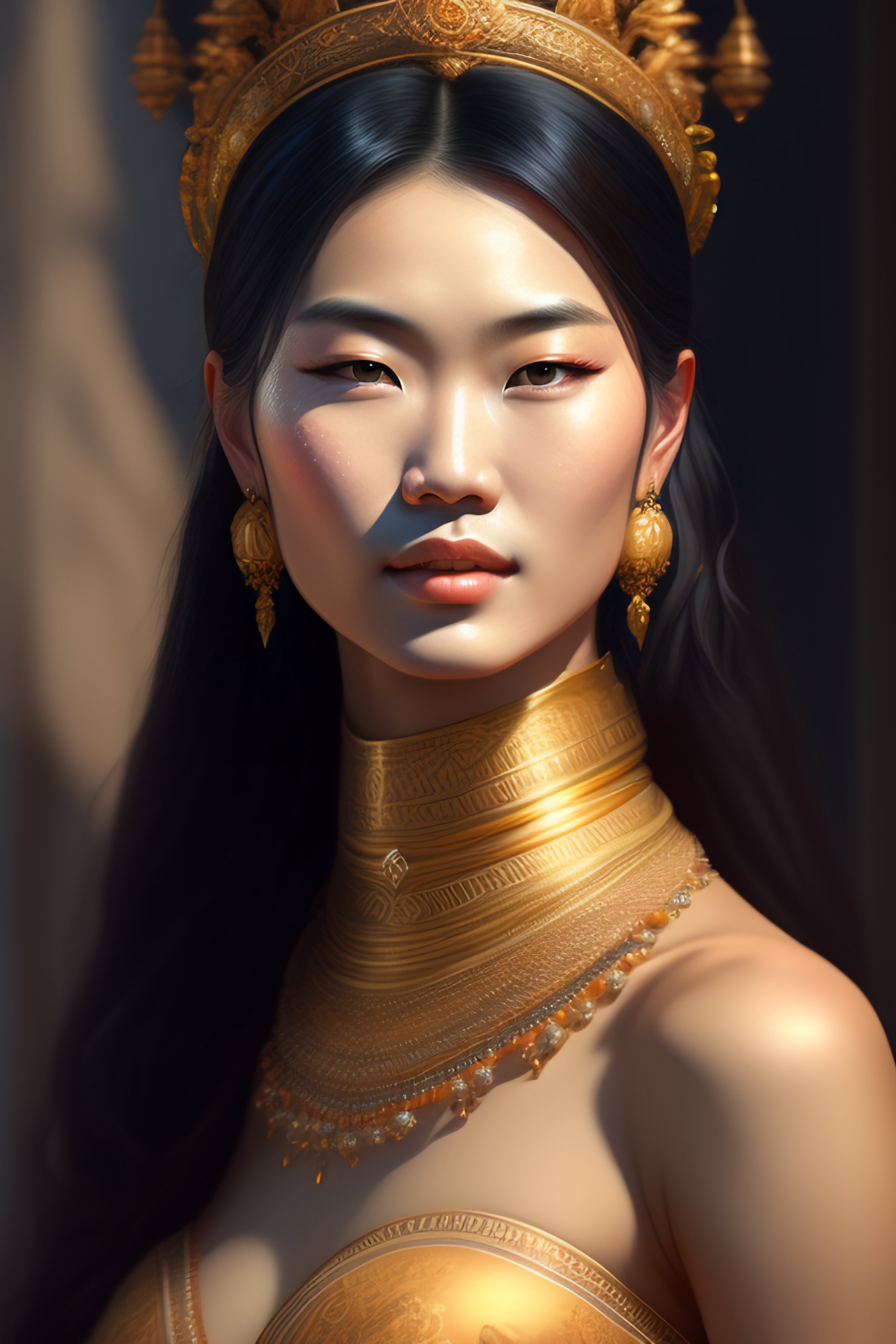 Lexica - Beautiful detailed portrait of an goddess , Nick Silva, Shin ...