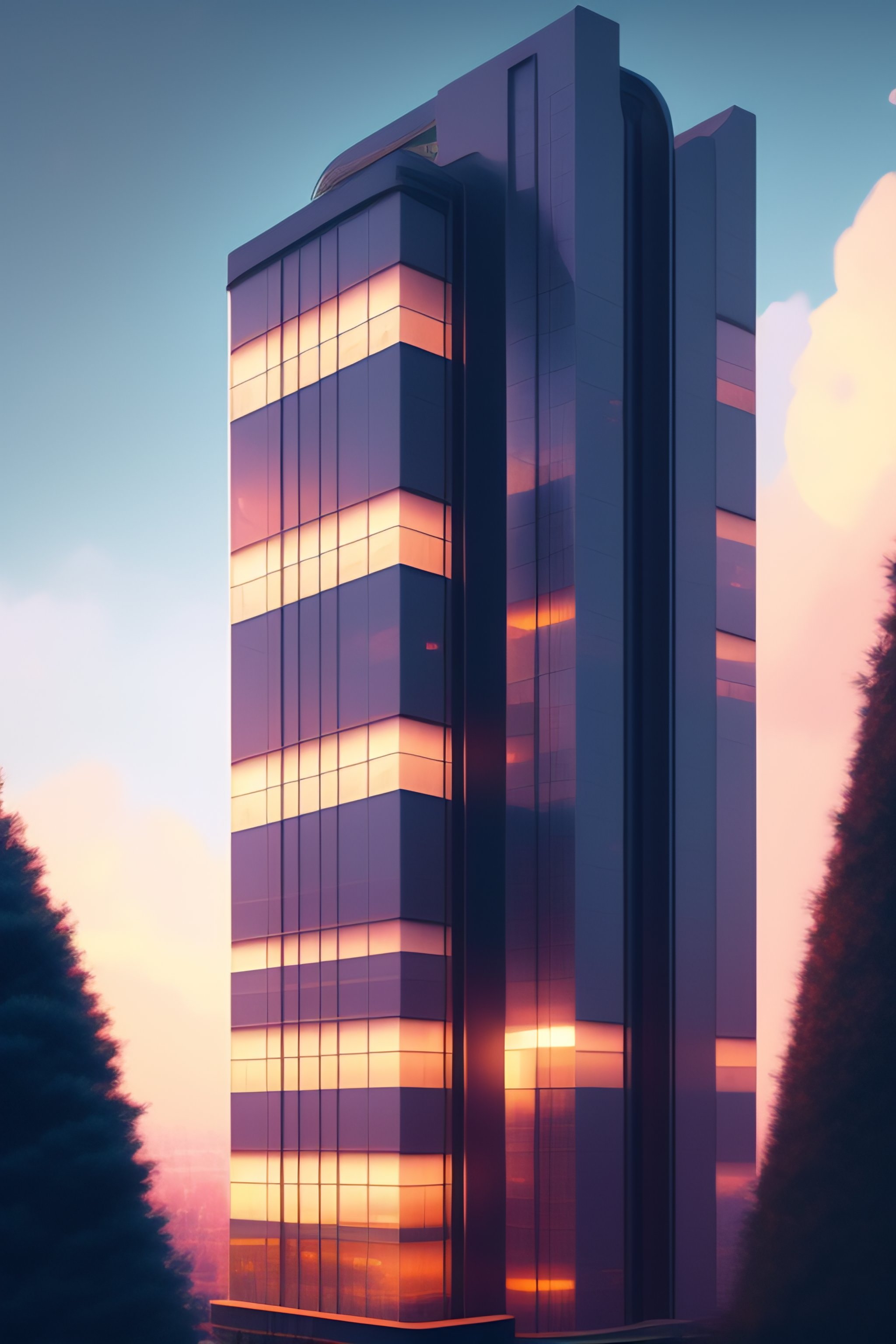 Lexica - A skyscraper house in the suburbs unreal engine, cozy indoor lighting, greg rutkowski ...