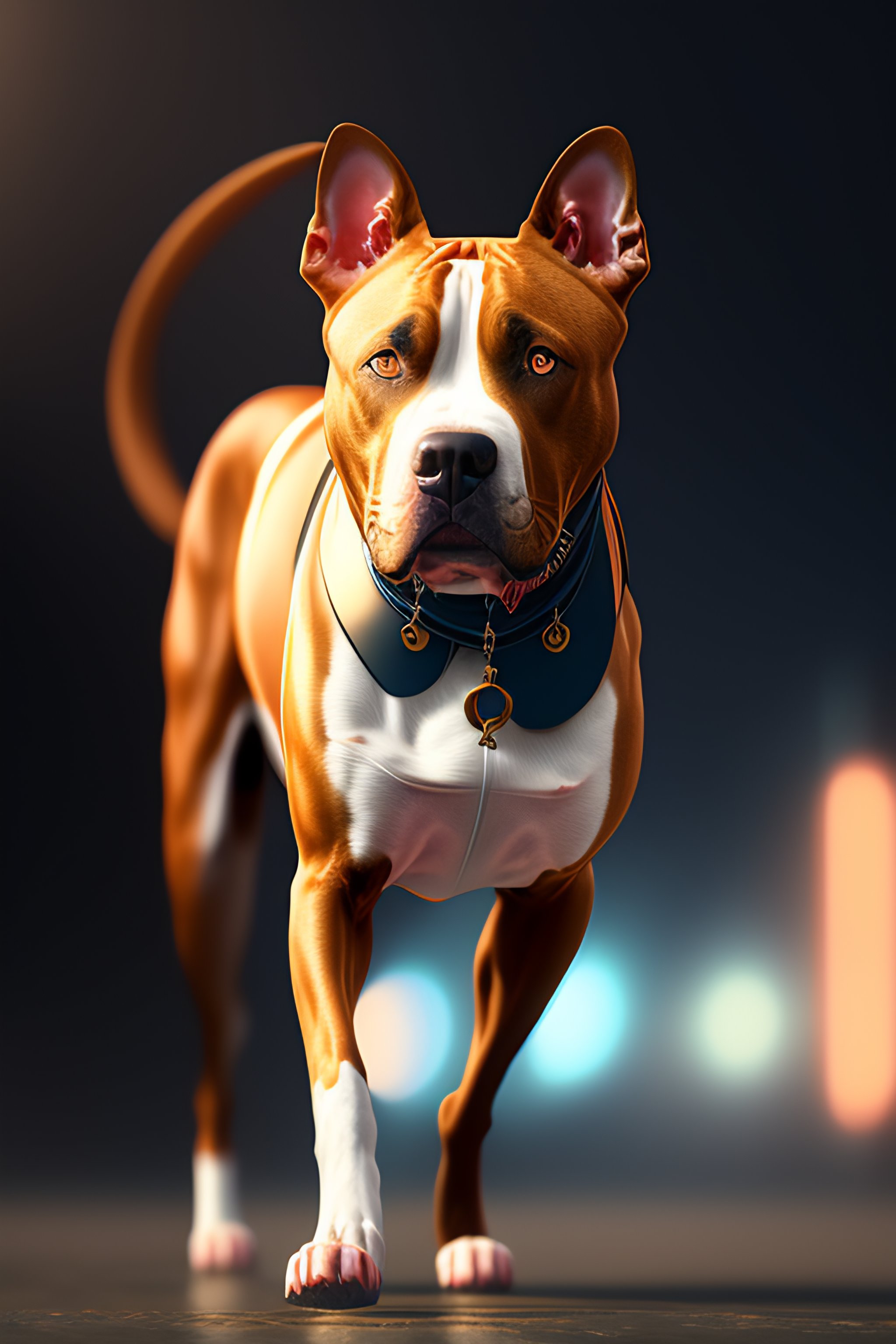 Lexica - A Pitbull dog warrior, RPG Reference, Oil Painting, Trending ...