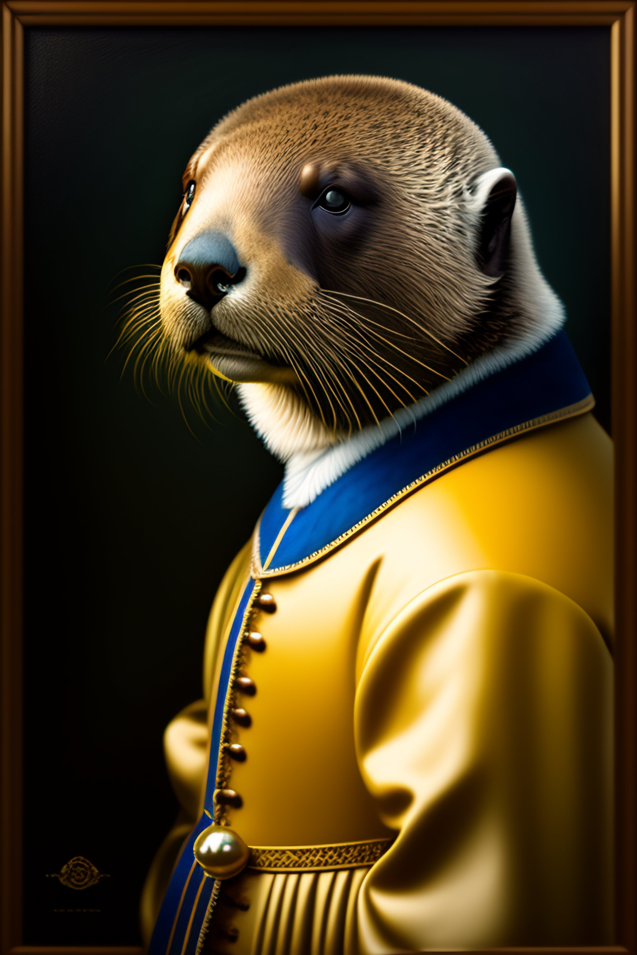 Lexica - "A sea otter with a pearl earring" by Johannes Vermeer