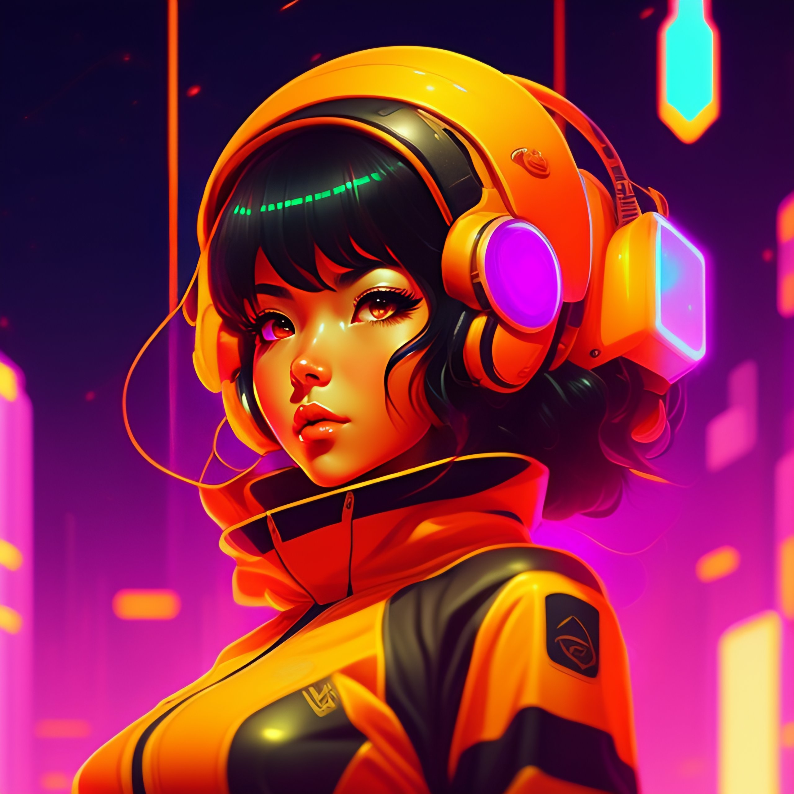 Lexica - Magic space ape inside cosmic cyberpunk city radiating a ...