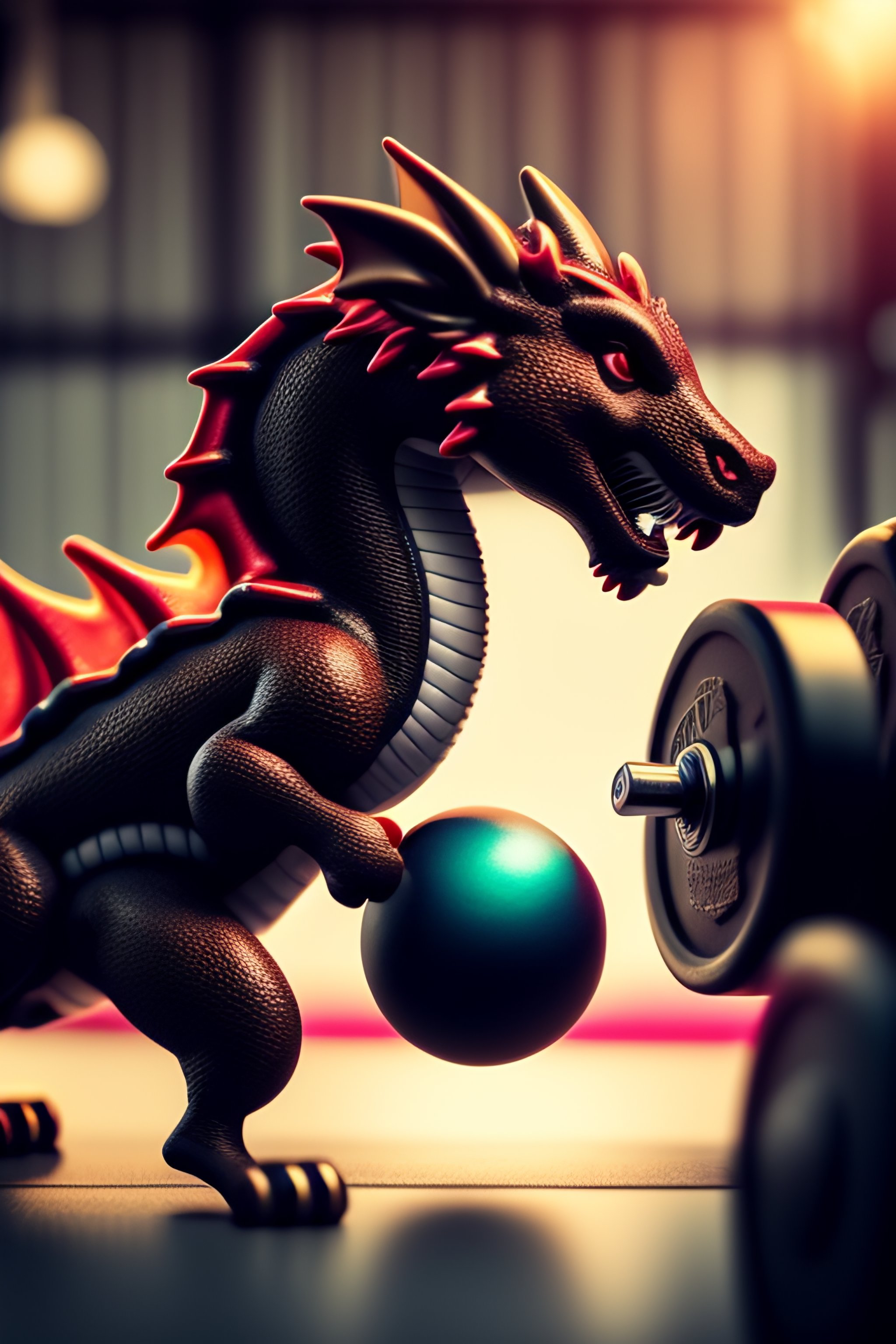 Lexica - Dragon entrenando gym