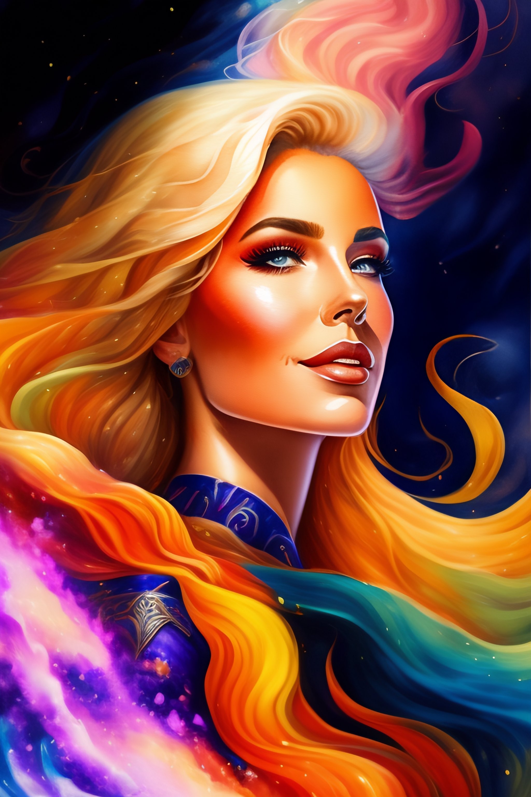 Lexica - Alanis guillen in watercolor style, beautiful blond witch ...