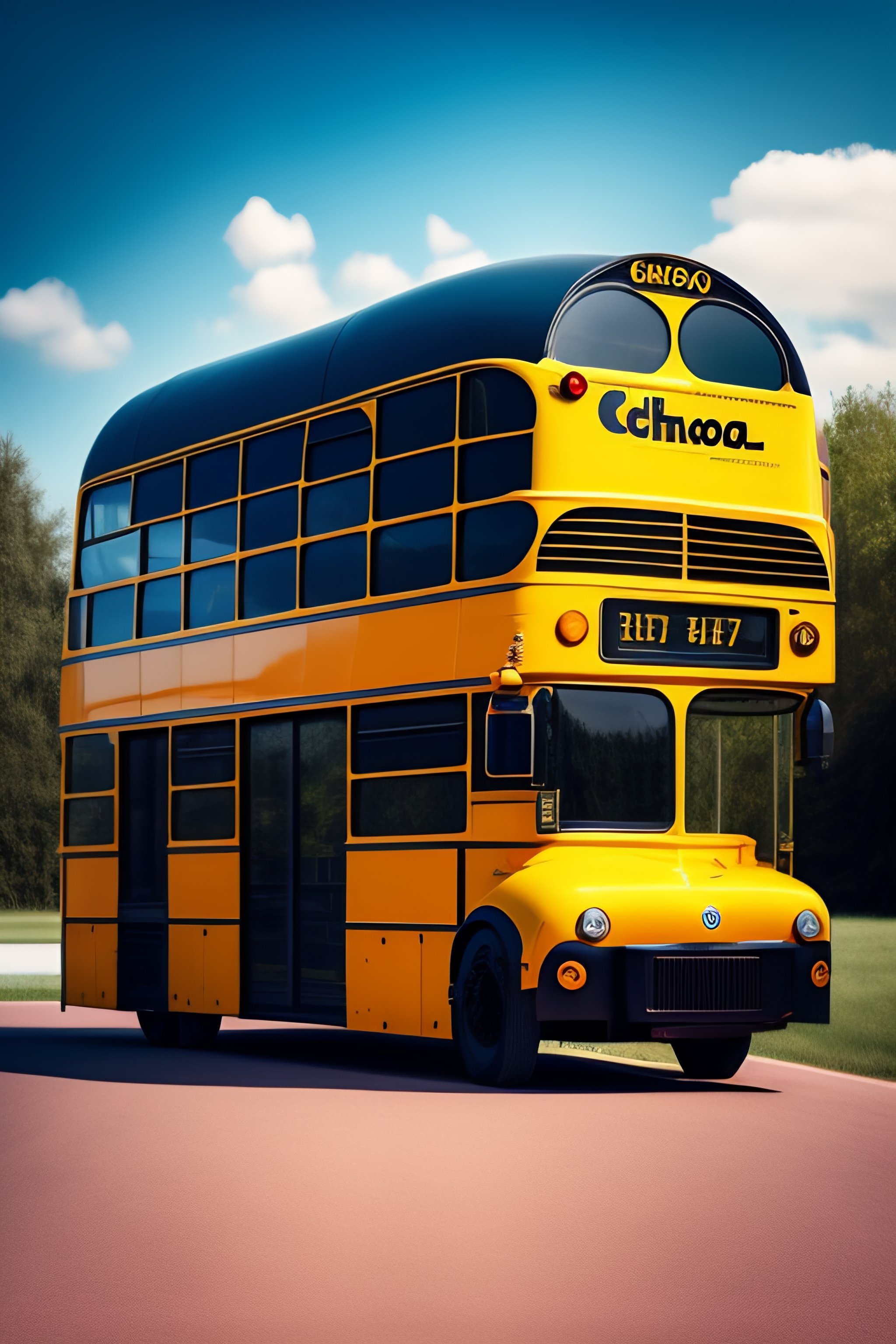 Lexica - School bus with rocket engines