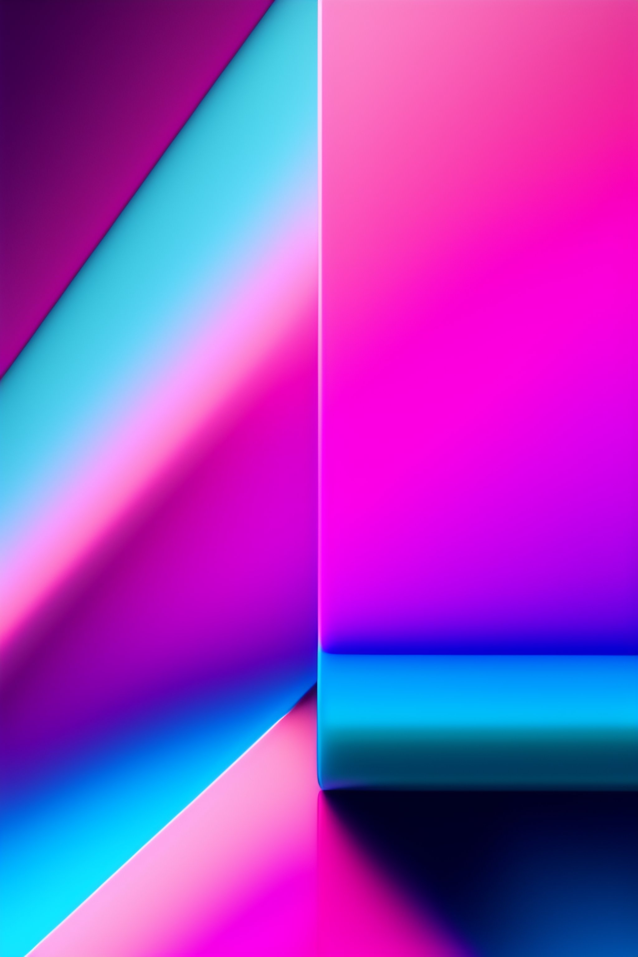 Lexica - "R", pink and blue, gradient
