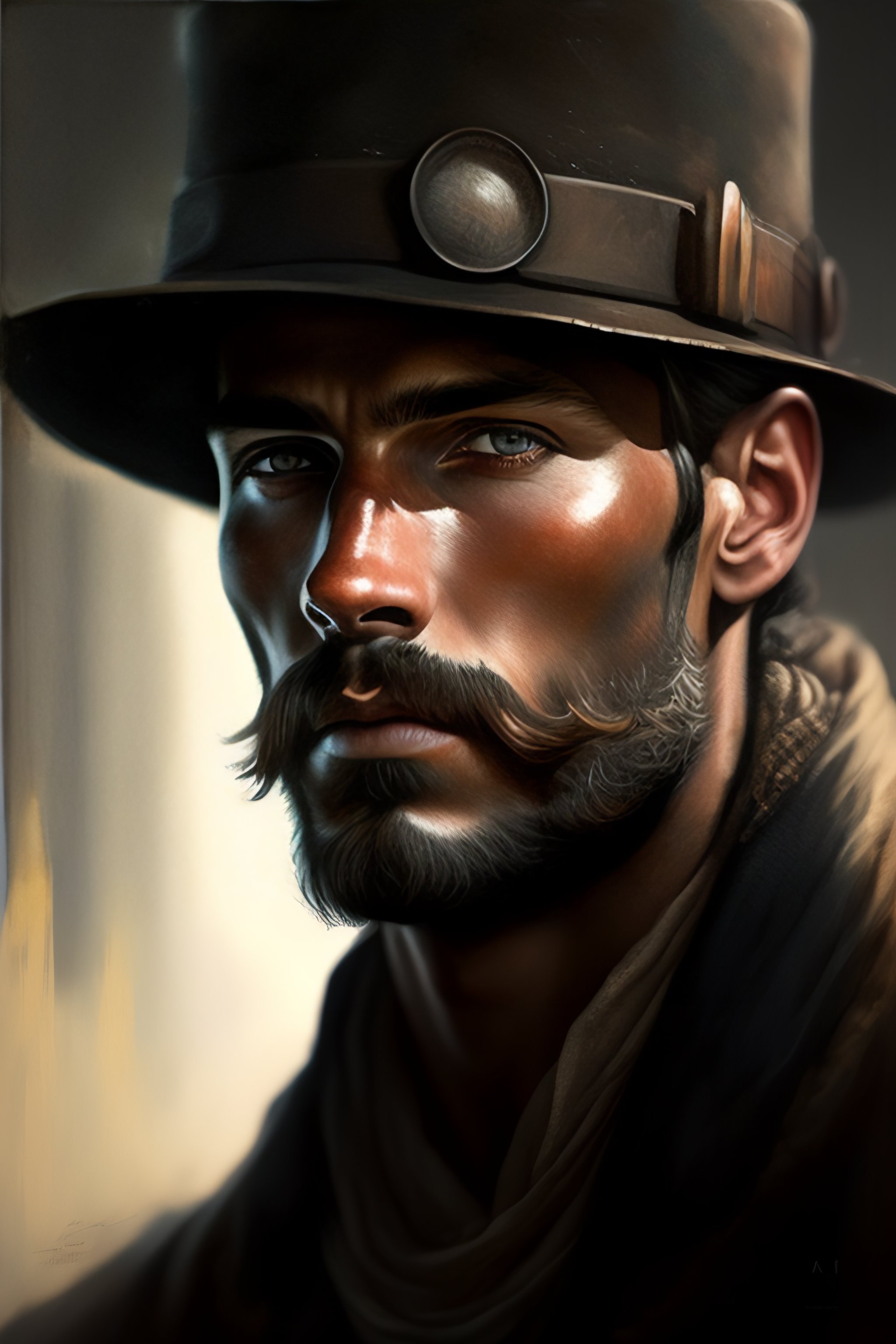 Lexica - A portrait of dat29 old coal miner in 19th century, beautiful ...