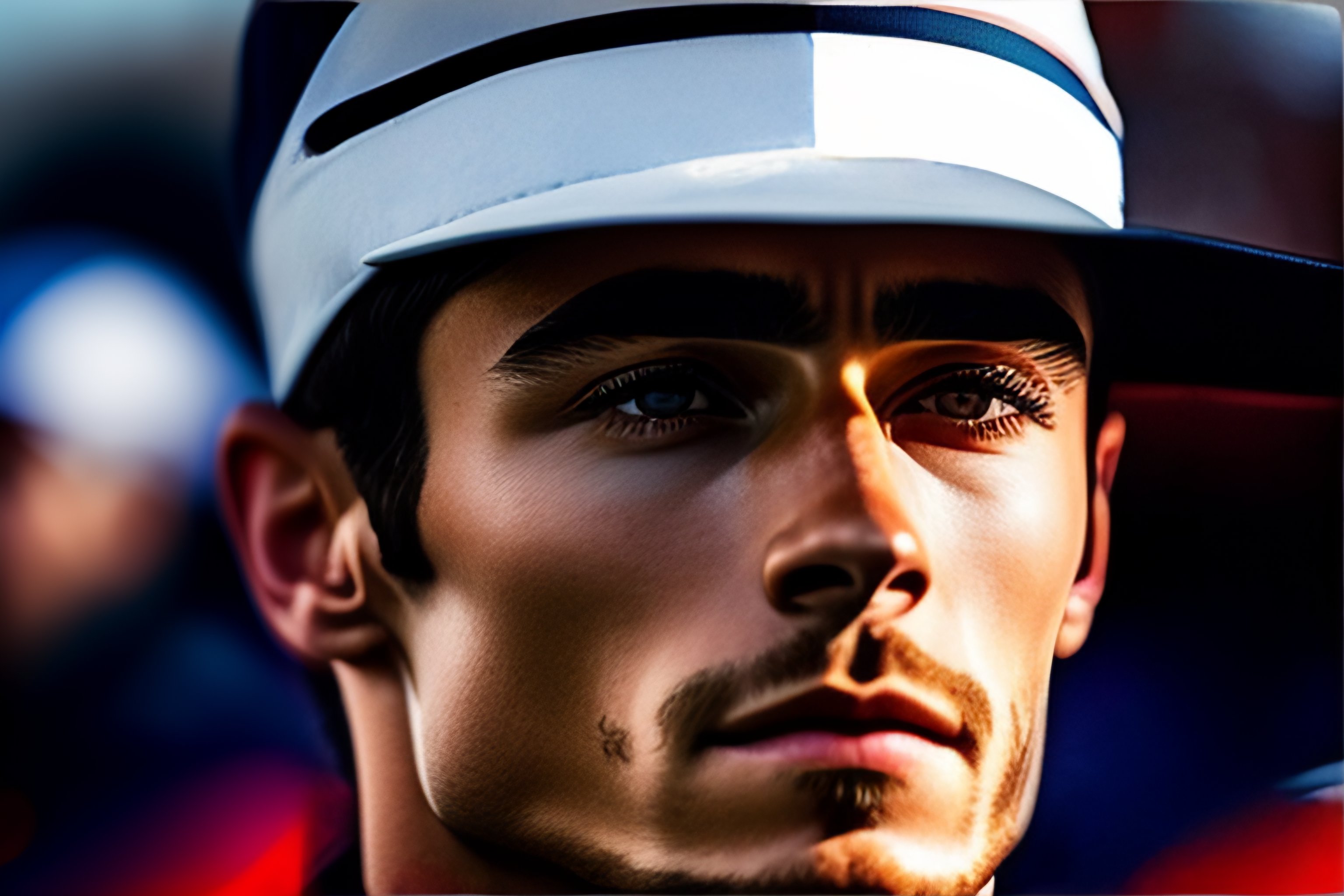Lexica - Closeup portrait of Charles Leclerc at the formula 1 starting ...