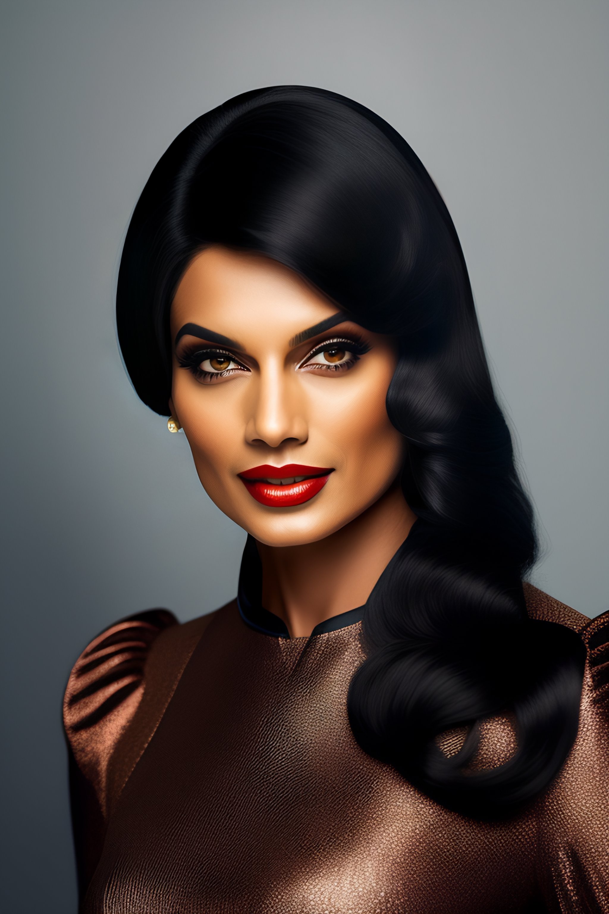 Lexica - Anglo-Indian woman in mid 30s, straight black hair, pigtails ...