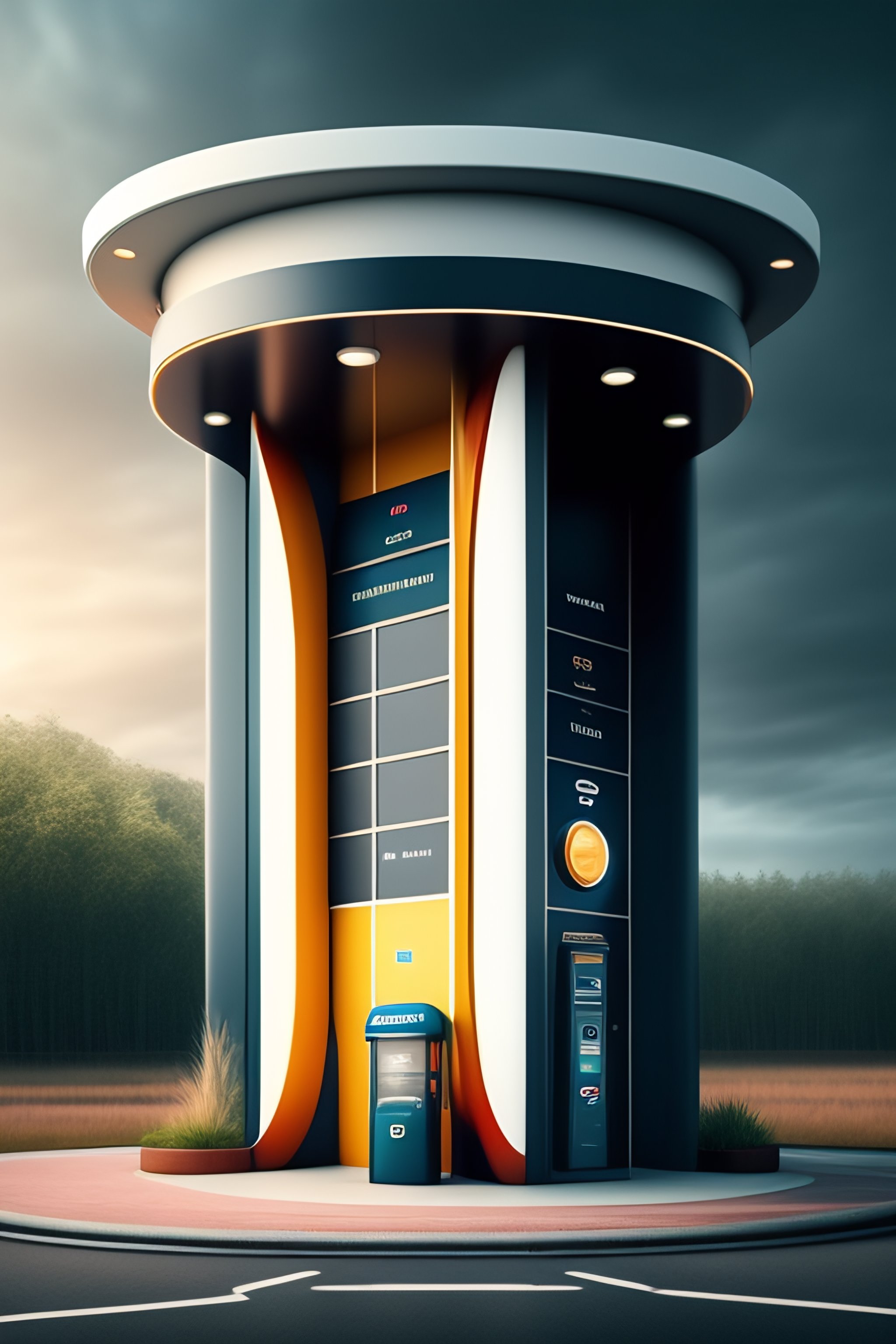 Lexica - Futuristic service station
