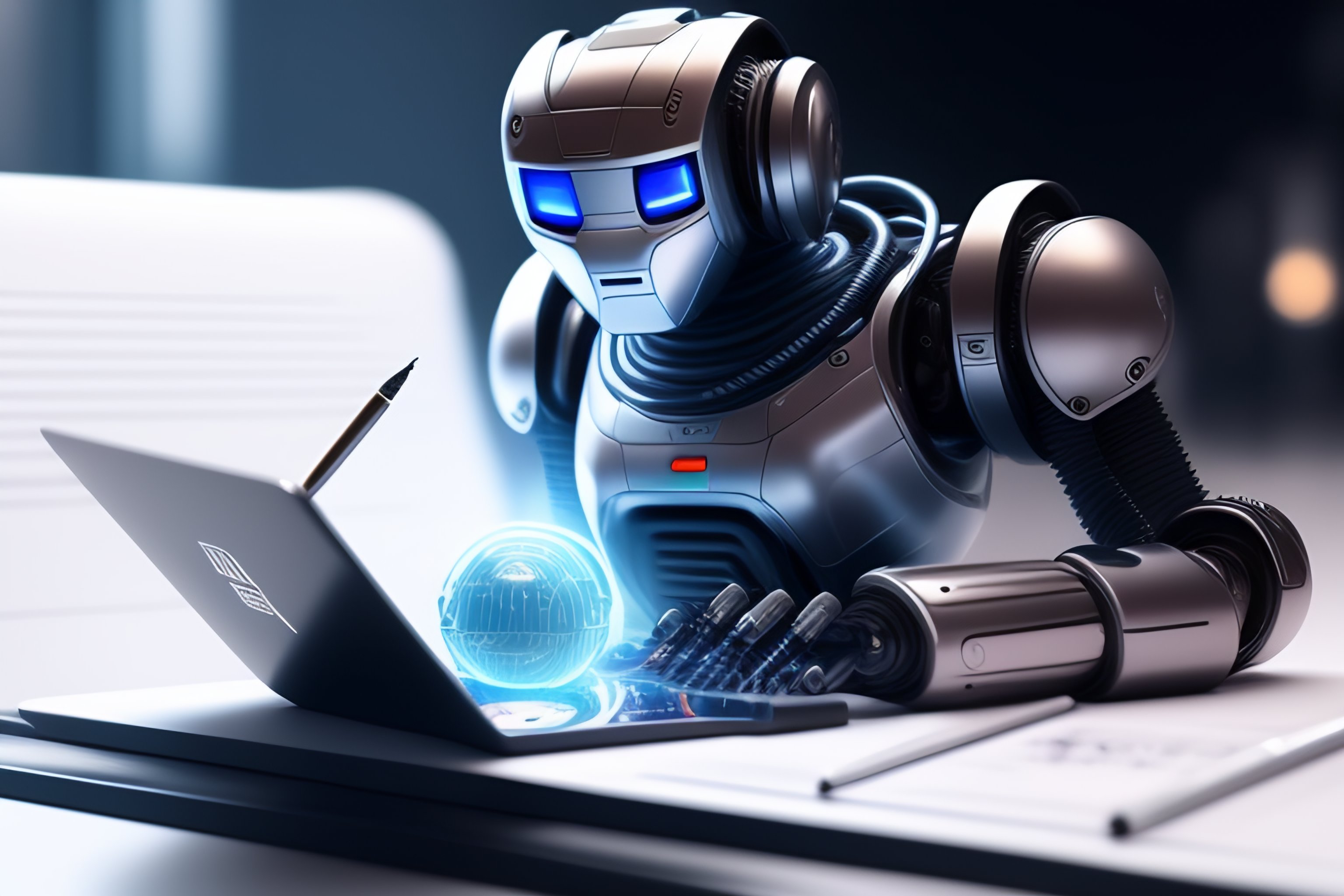 Lexica - Robot sketching a person