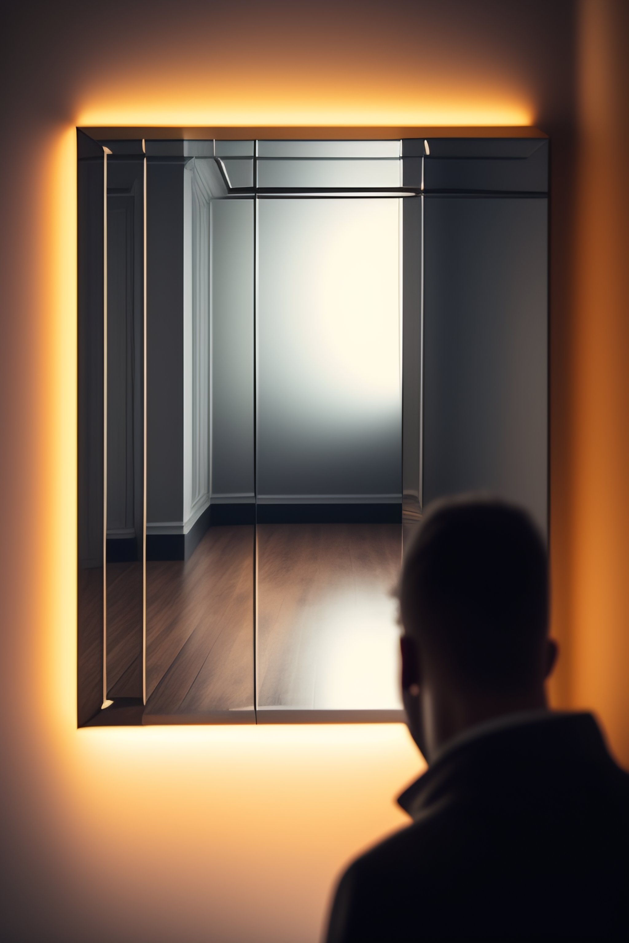 Lexica - A person in front of a mirror, there is no reflection in the ...