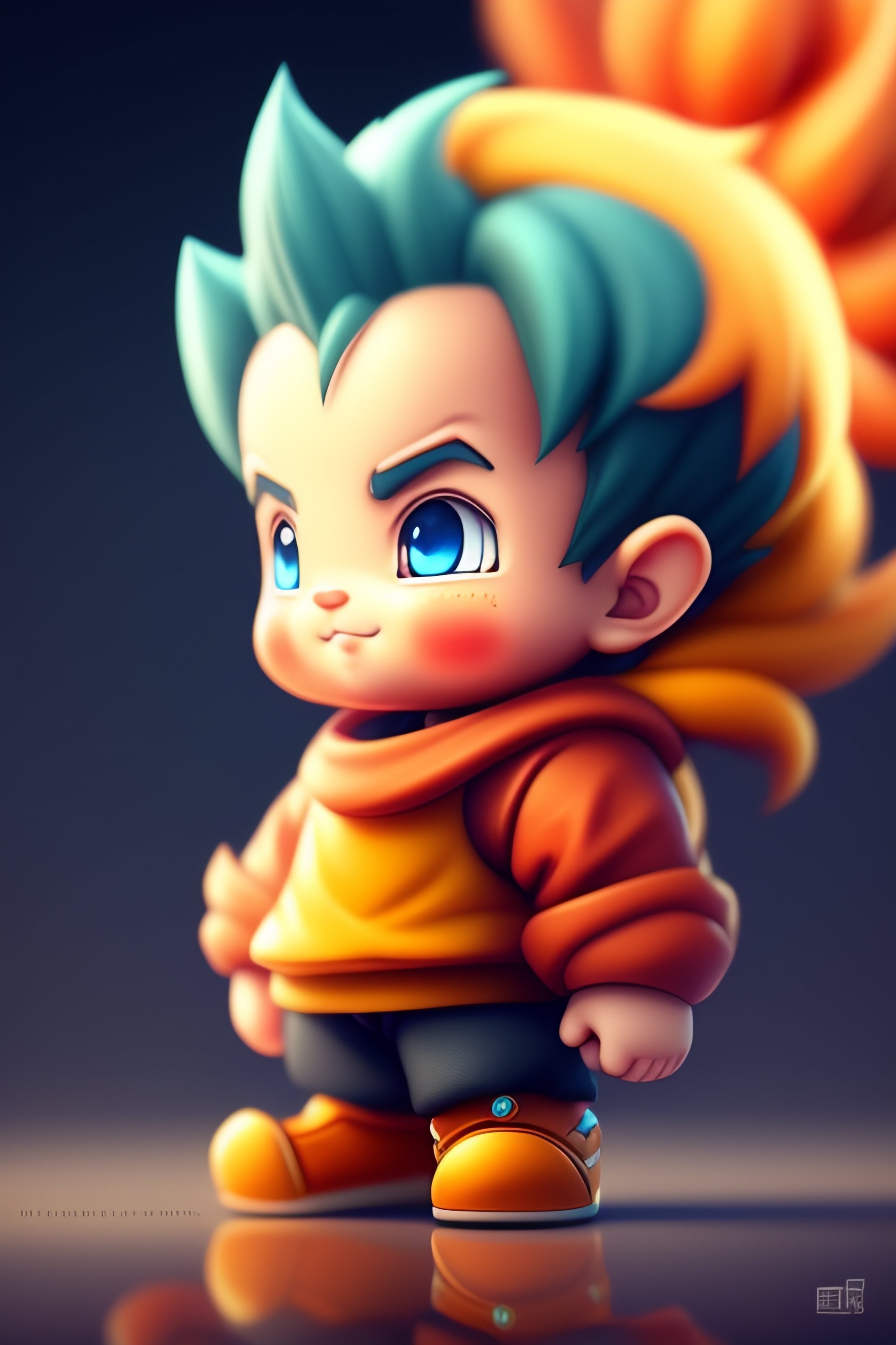 Lexica - Cute and adorable cartoon goku baby, fantasy, dreamlike ...