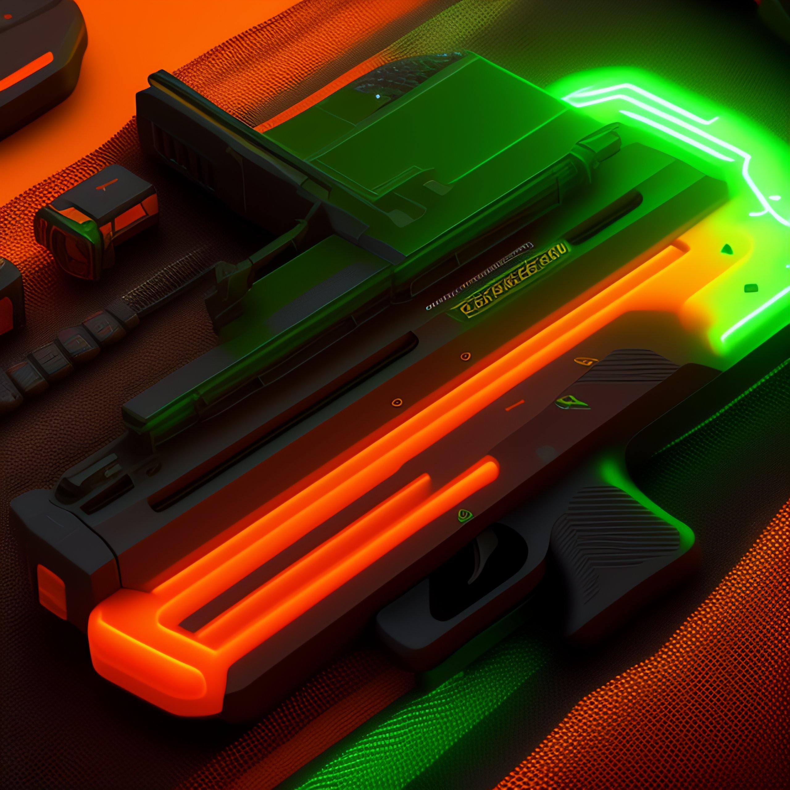 Lexica - CS-GO deluxe terrorist skin, hollographic orange and green ...