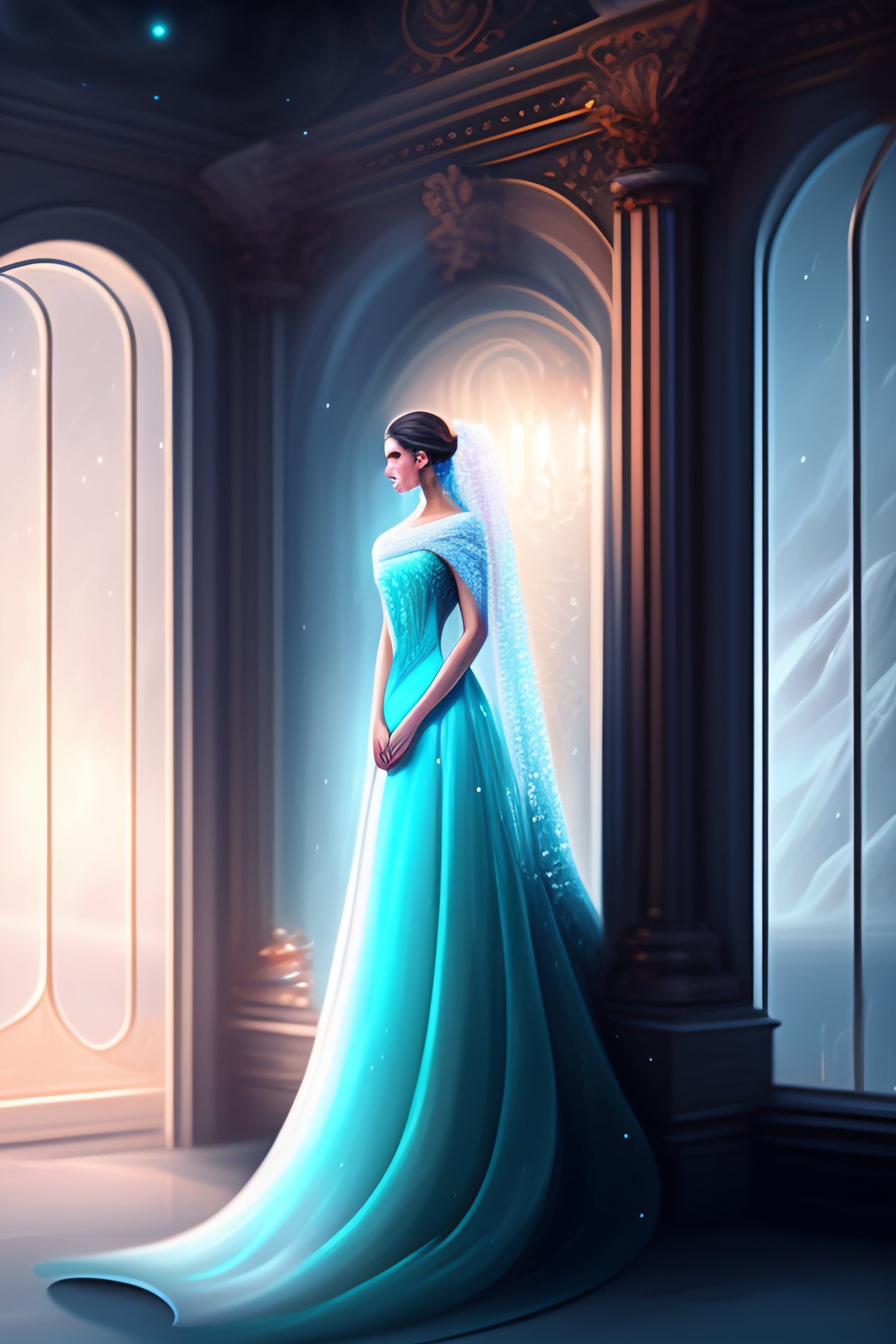 Lexica - Surreal concept art frozen in time digital painting