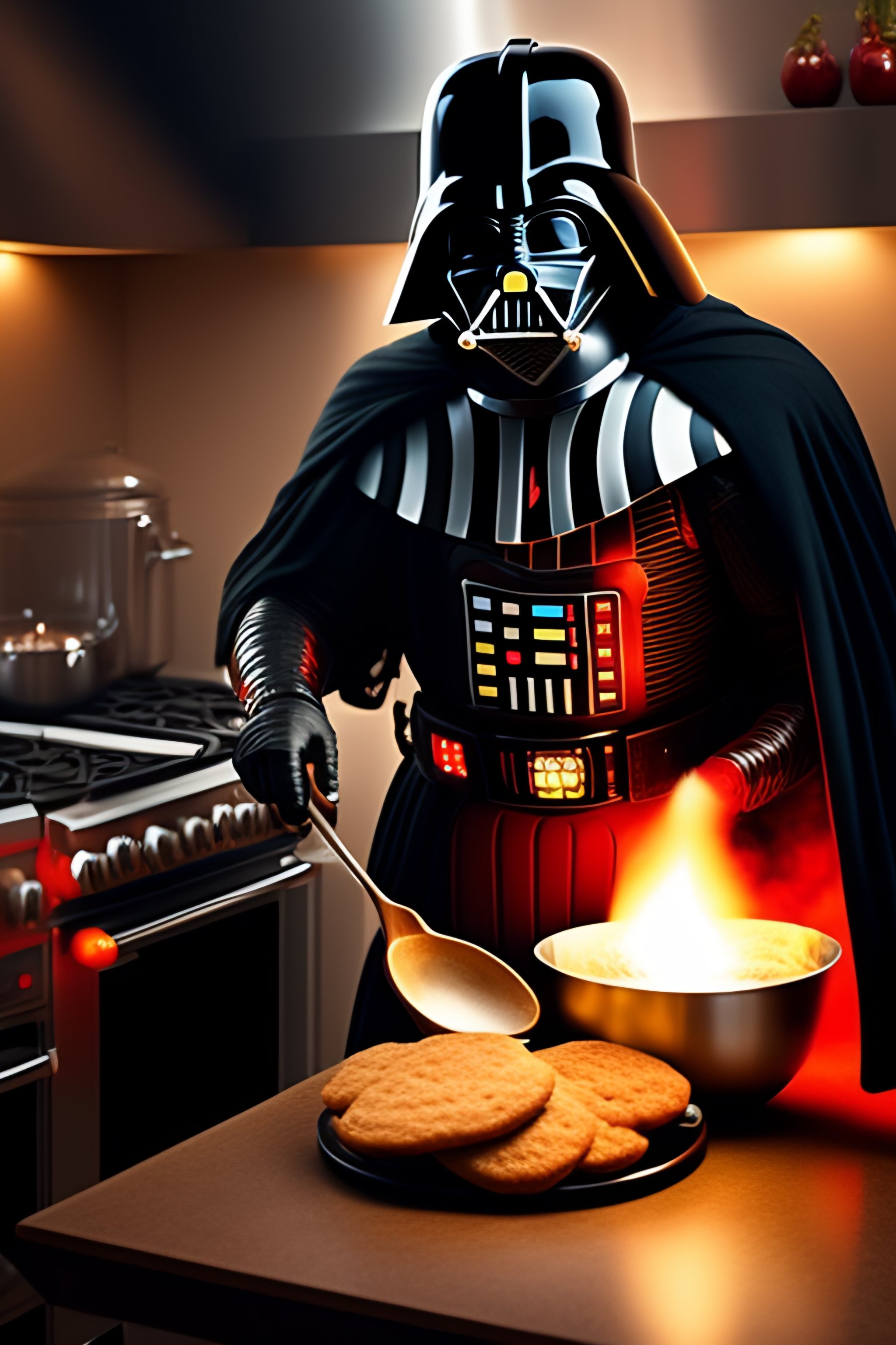 Lexica - Darth vader cooking some cookies