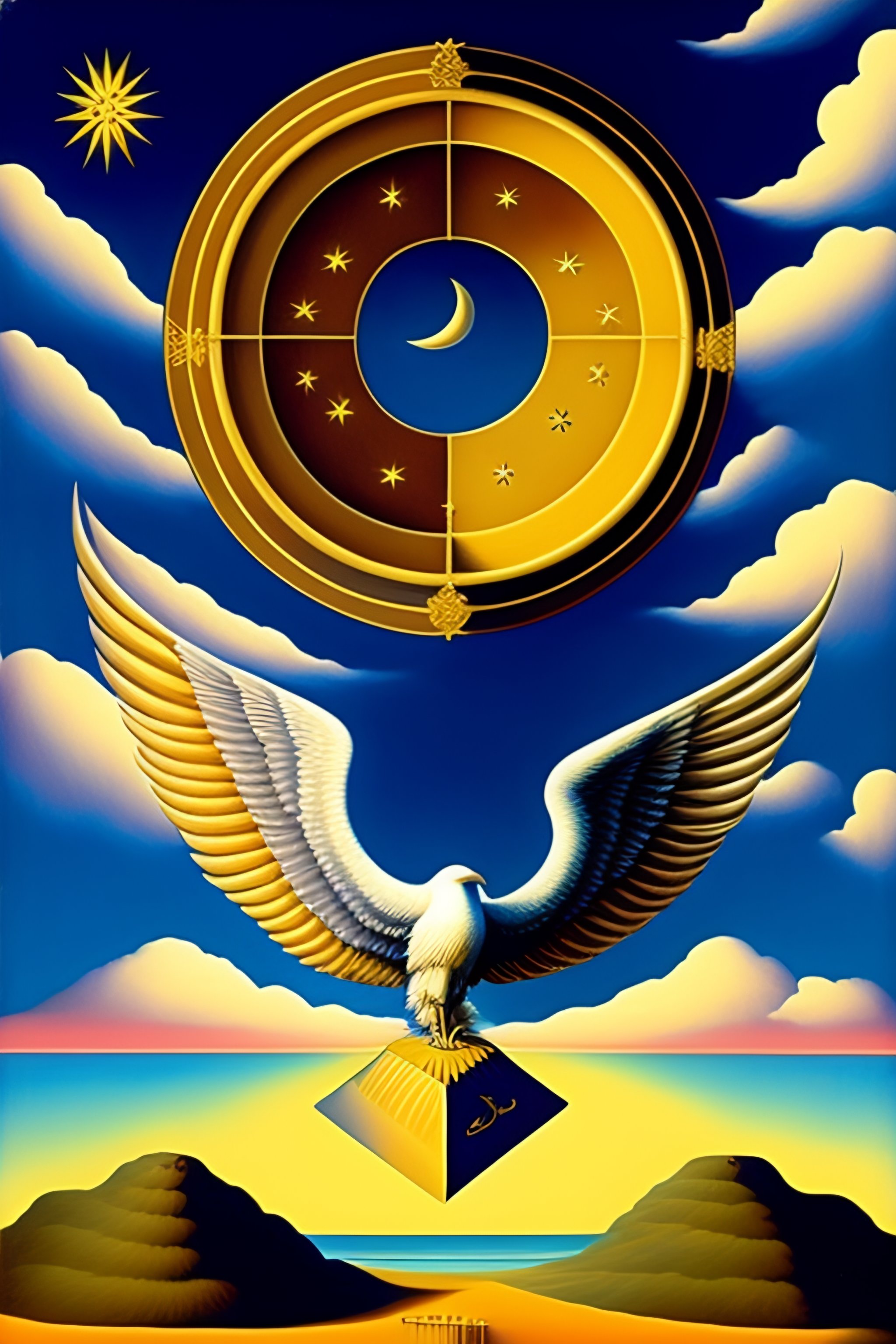 Lexica - In the corners of the Wheel of Fortune card are four winged ...