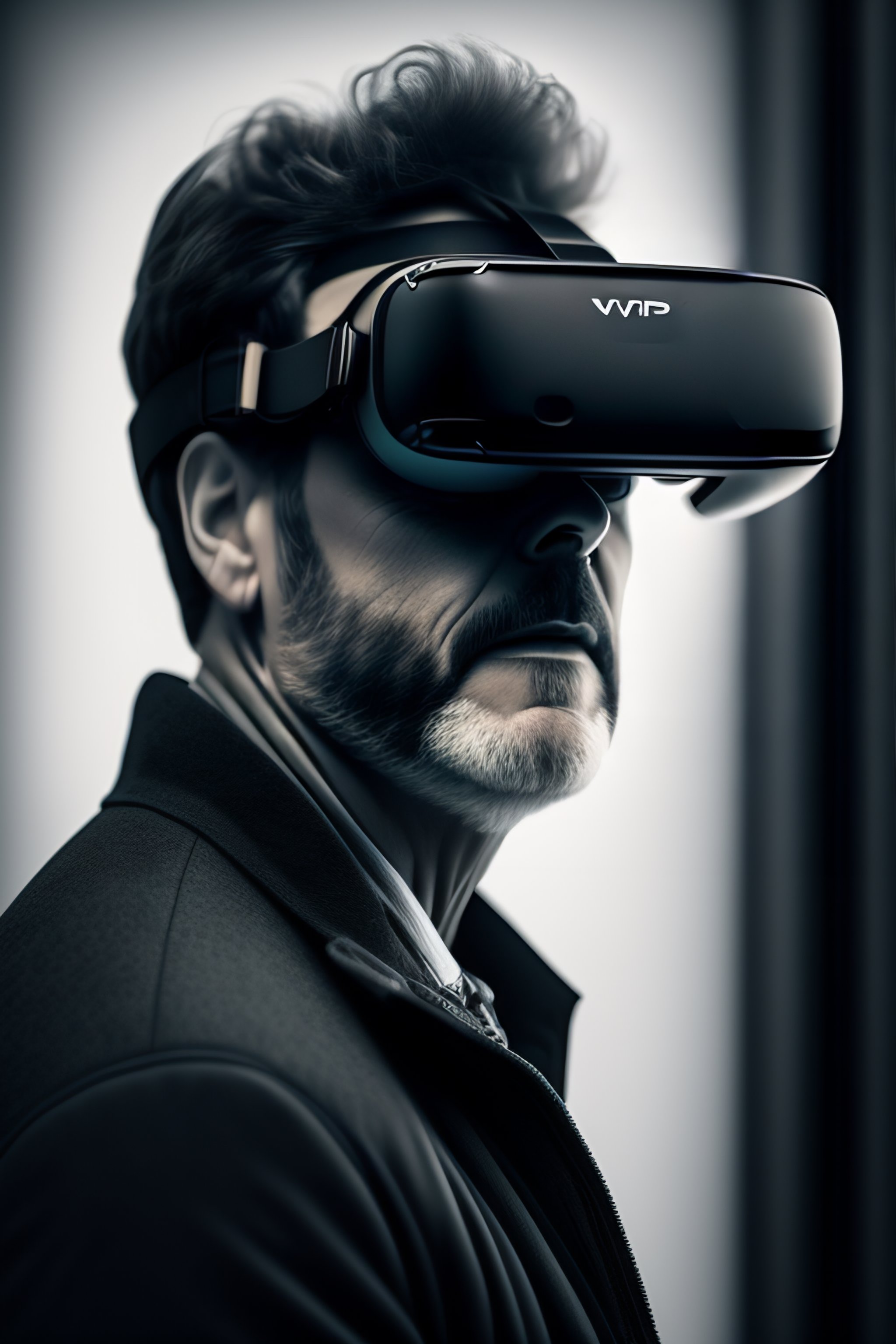 Lexica - Engraved photographic Portrait of David Brewster wearing a VR ...