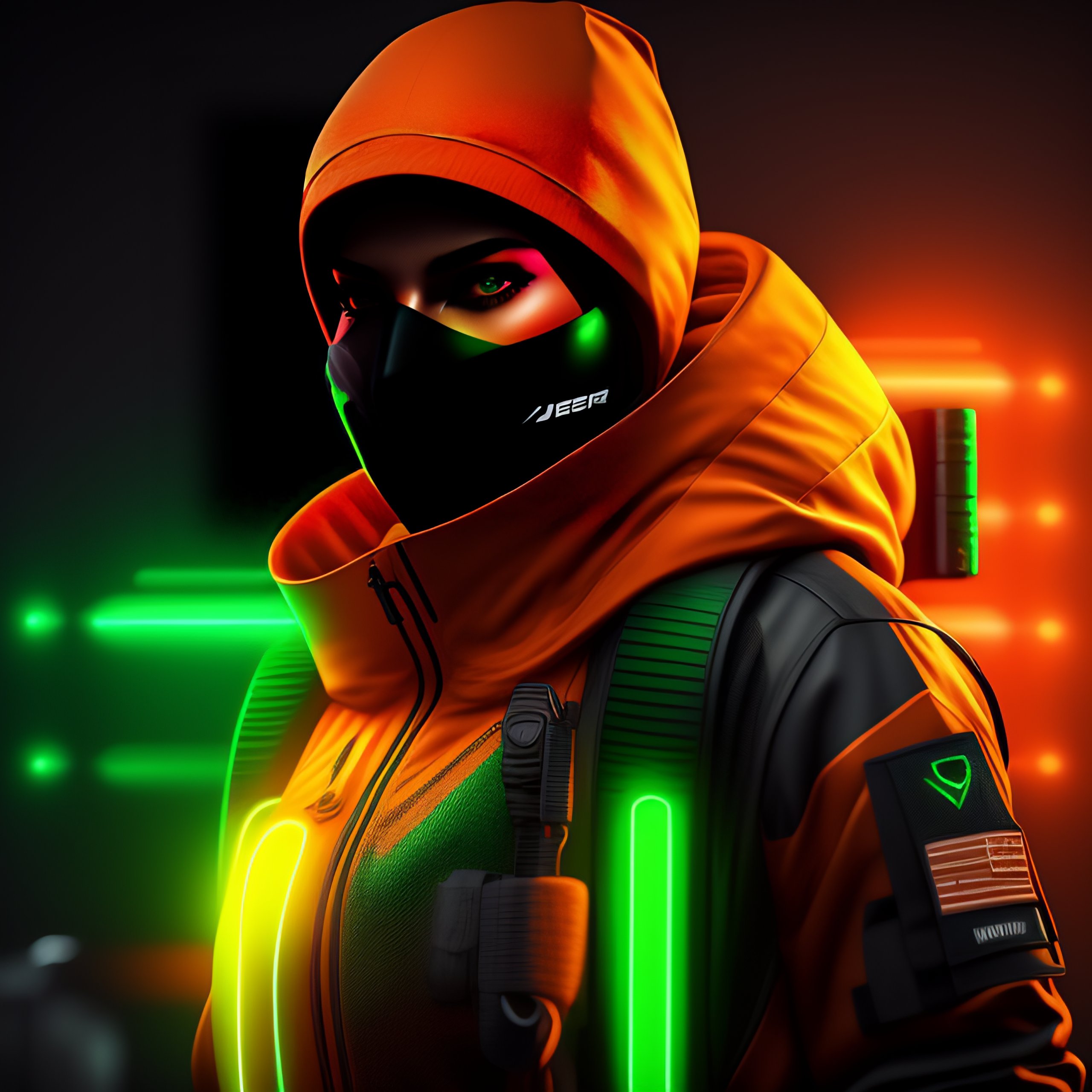 Lexica - CS-GO deluxe terrorist skin, hollographic orange and green ...