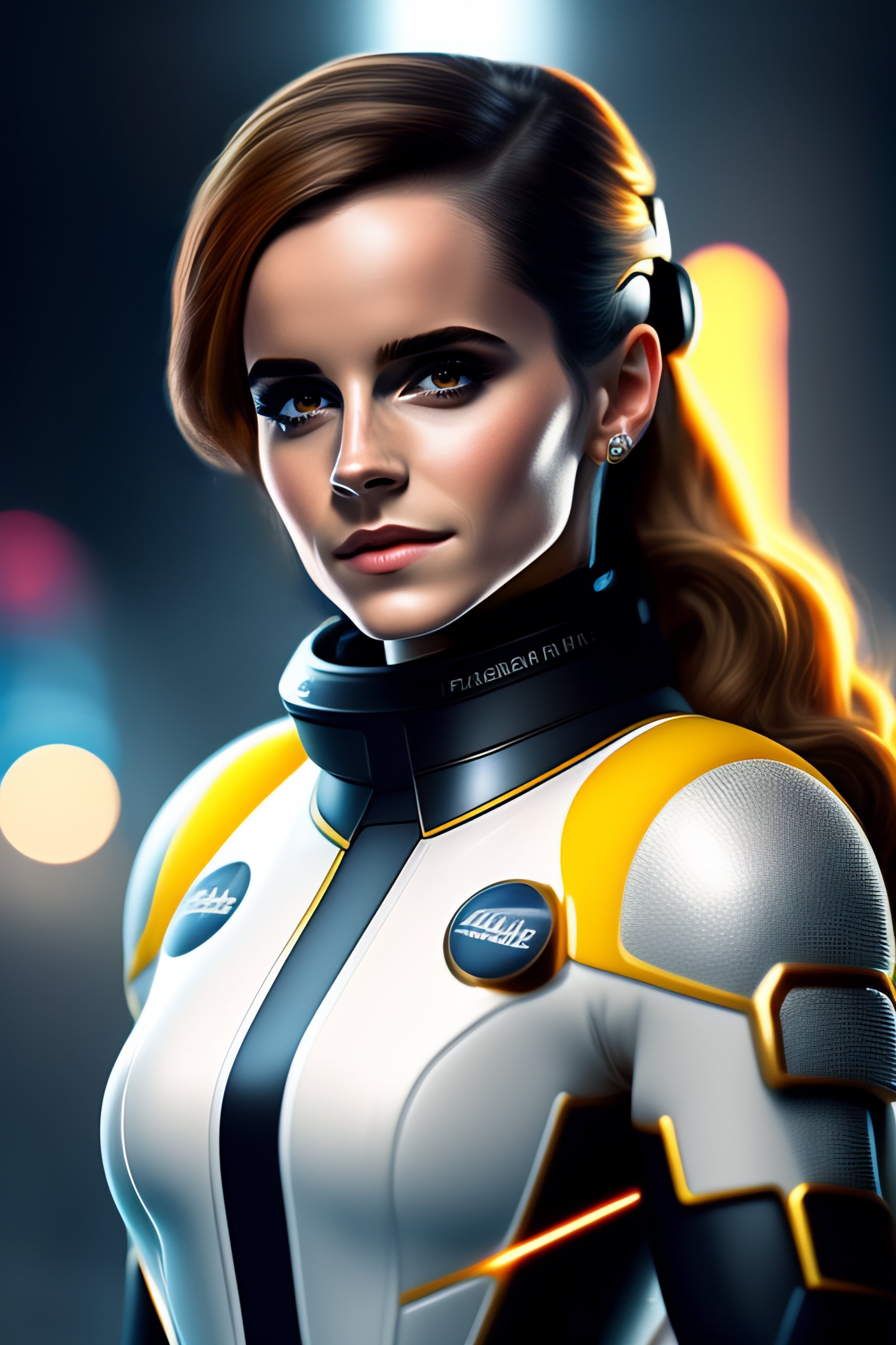 Lexica - Emma watson cyber woman future sci-fi