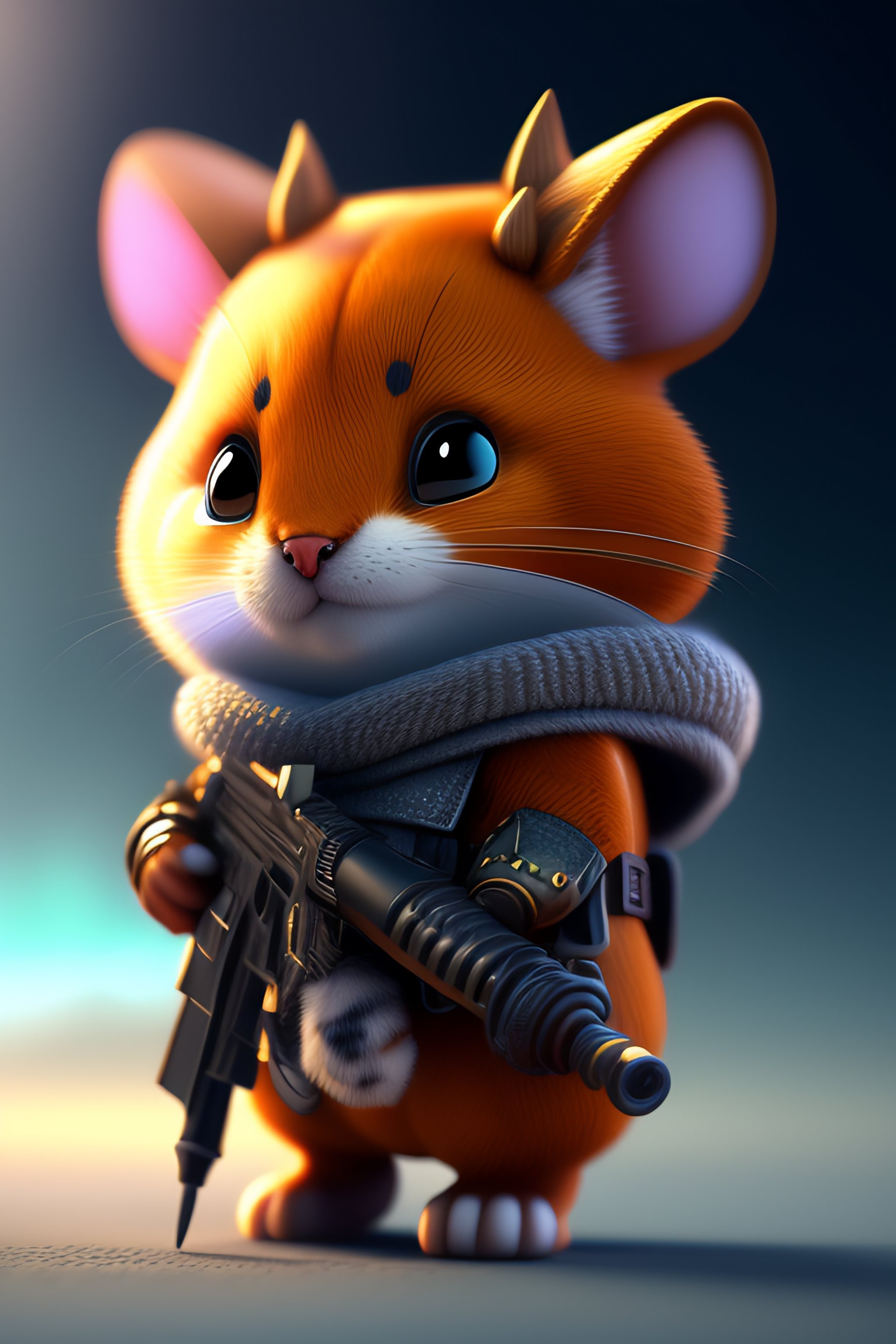 Lexica - Battle mice, cute cuddly, weapons, high detail, 8k resolution