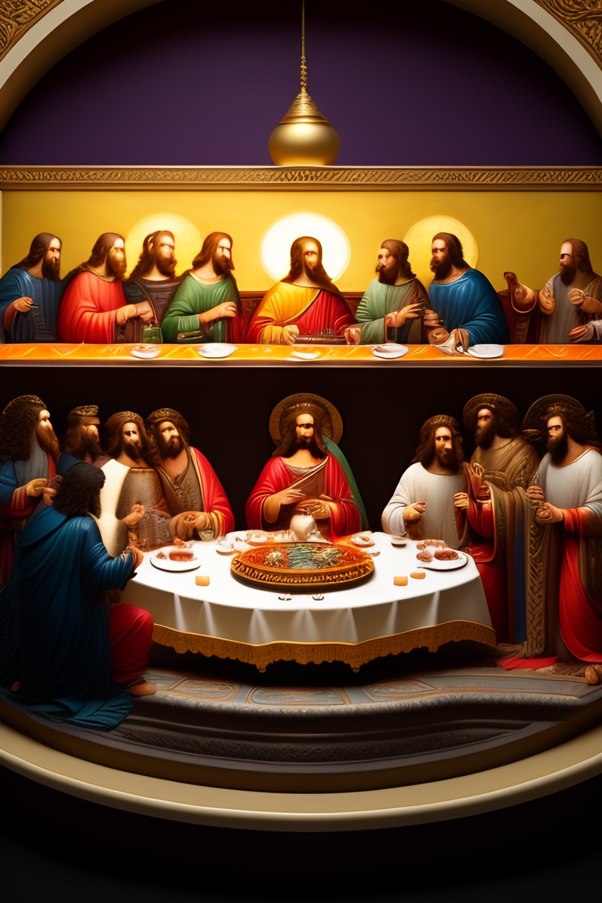 Lexica - Last supper, resplendent paint, intricately detailed ...