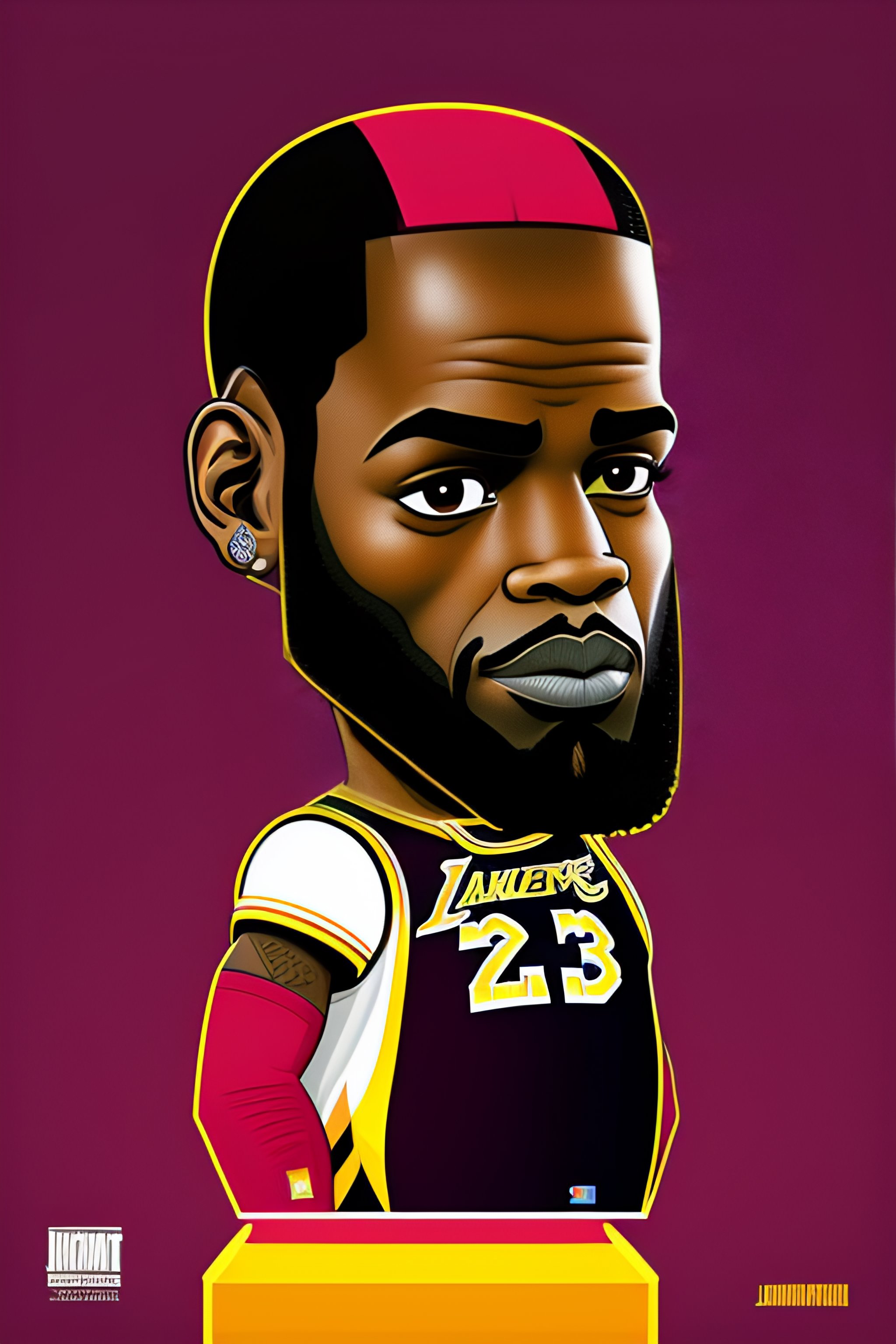 Lexica - Lebron james vinyl cartoon art