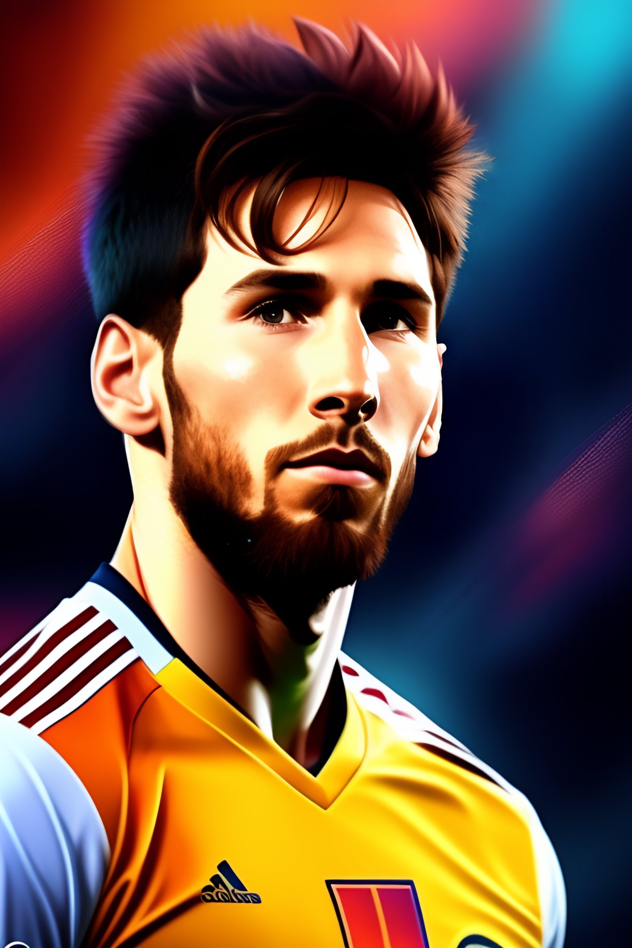 Lexica - Portrait of messi in anime style
