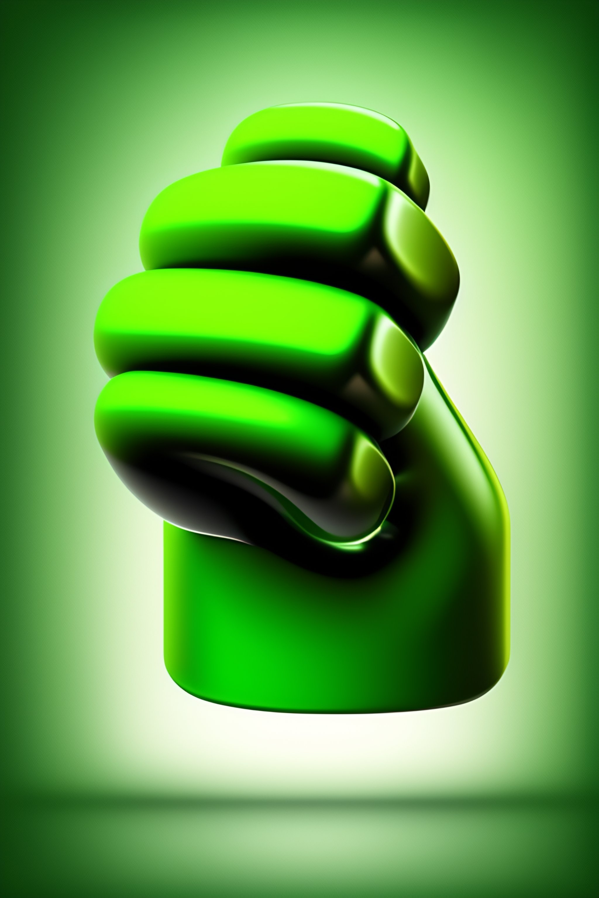 Lexica - Logo hand emoji 2d green fist pc letter