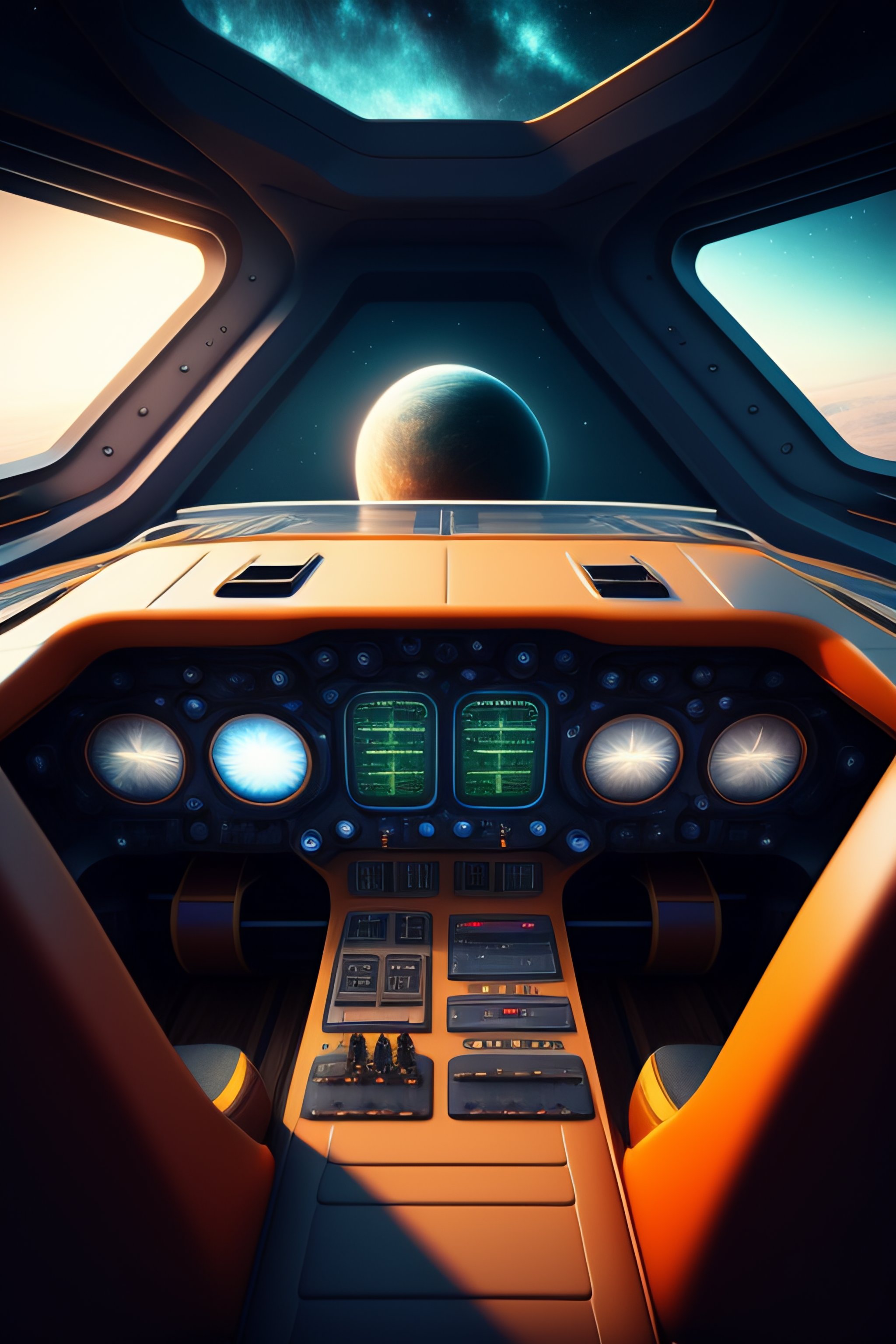 Spaceship Cockpit Wallpaper