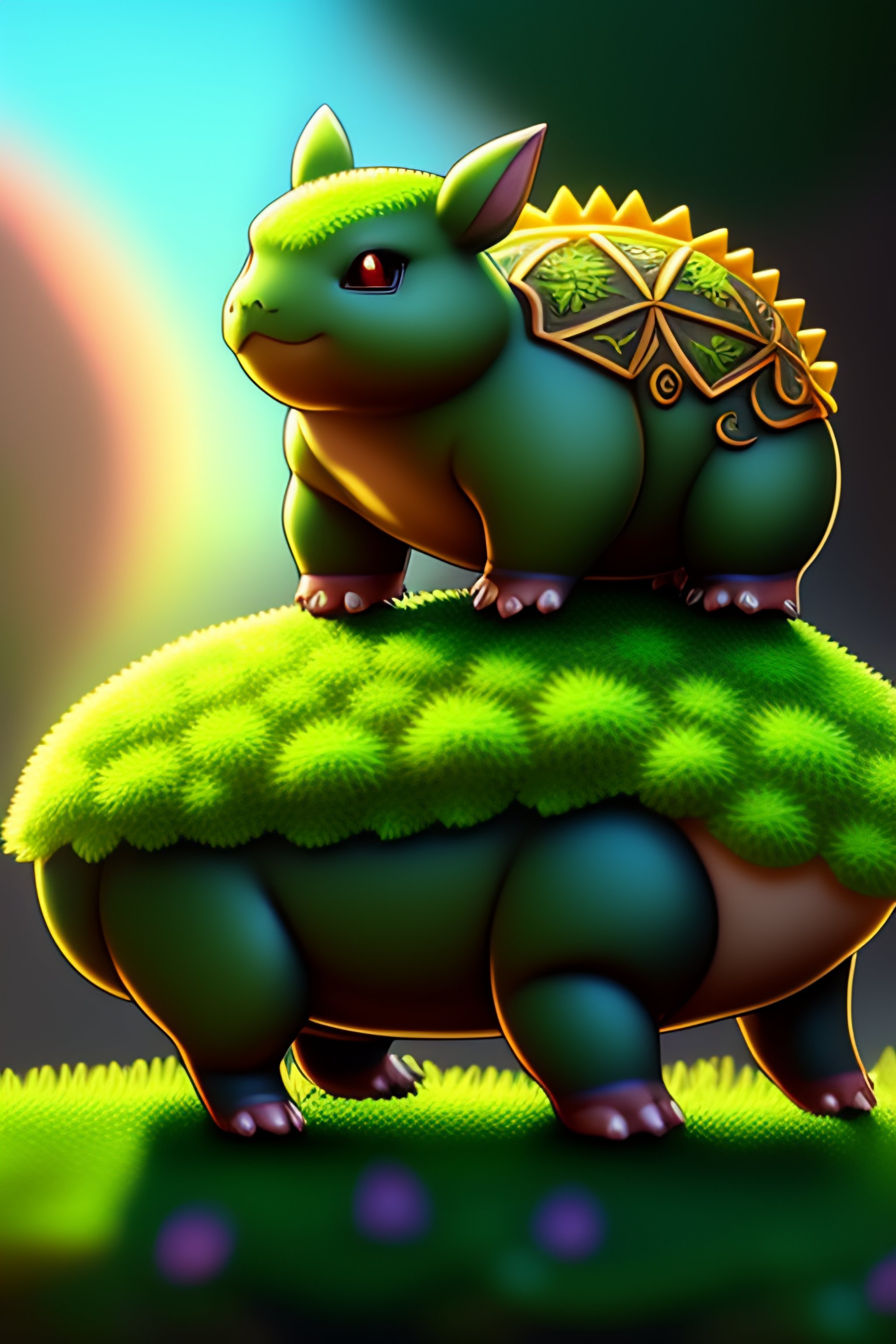 Lexica - A single bulbassaur pokemon art of intricate complexity, in ...