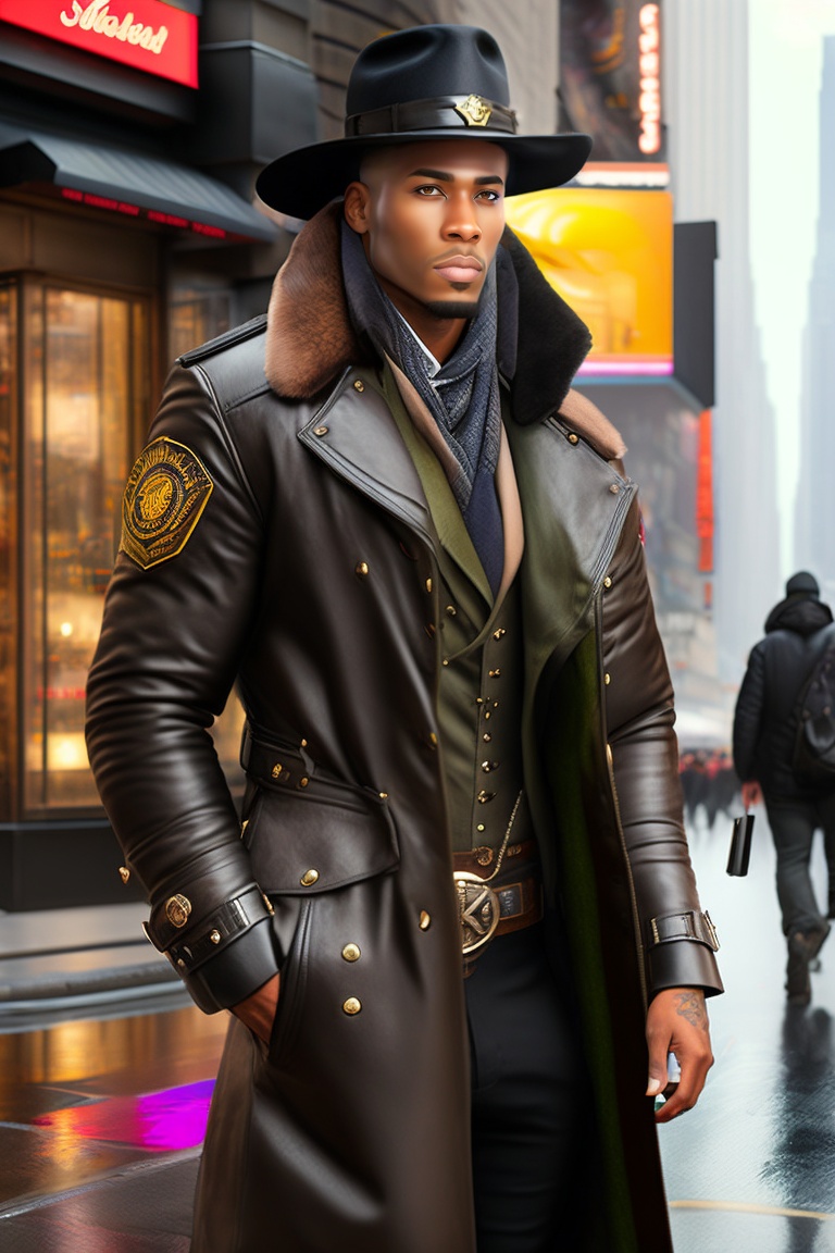 Lexica - Modern day outlaw on times square but post apocalyptic like ...