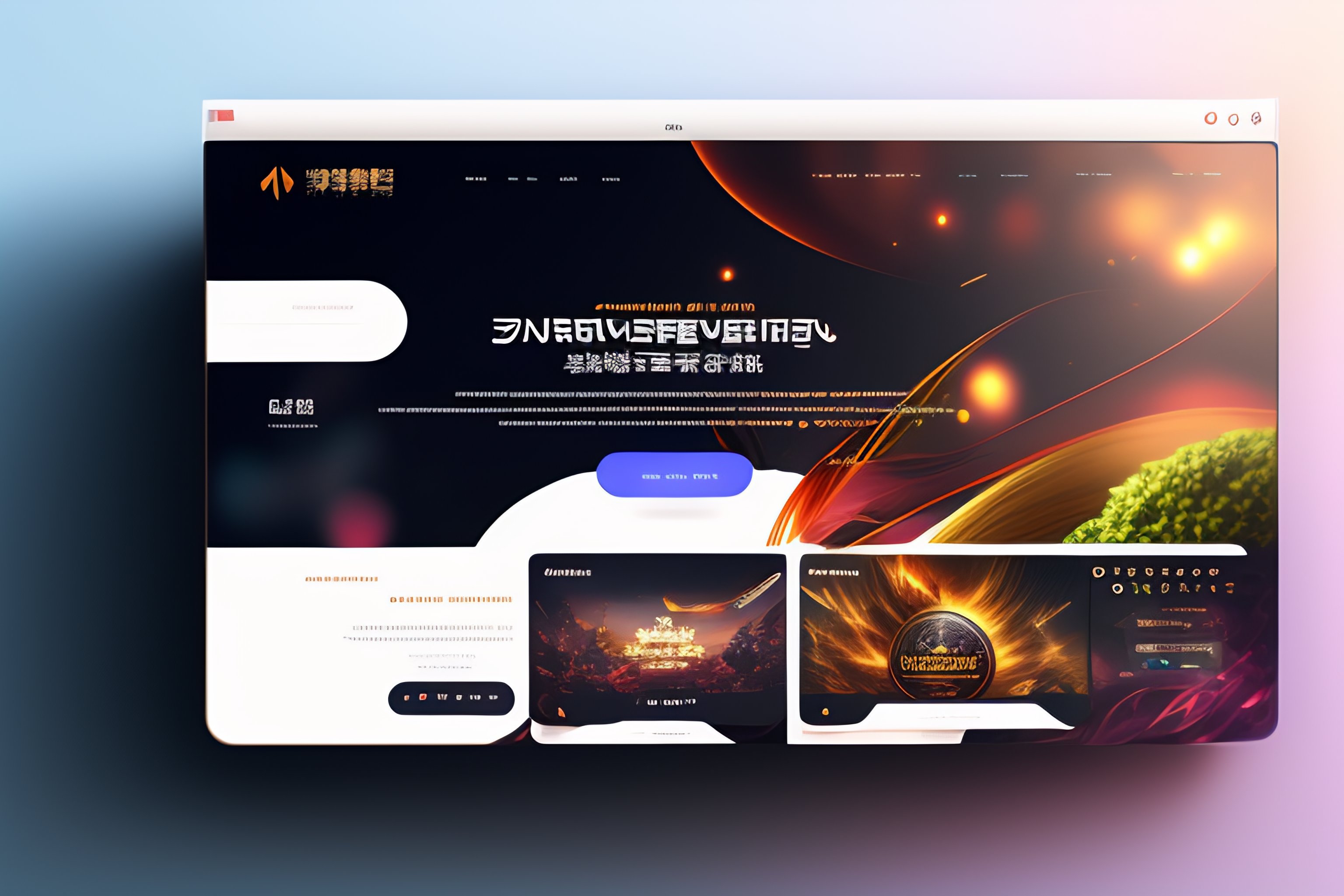 Lexica - Design of an anime streaming website, 3d render, trending on ...