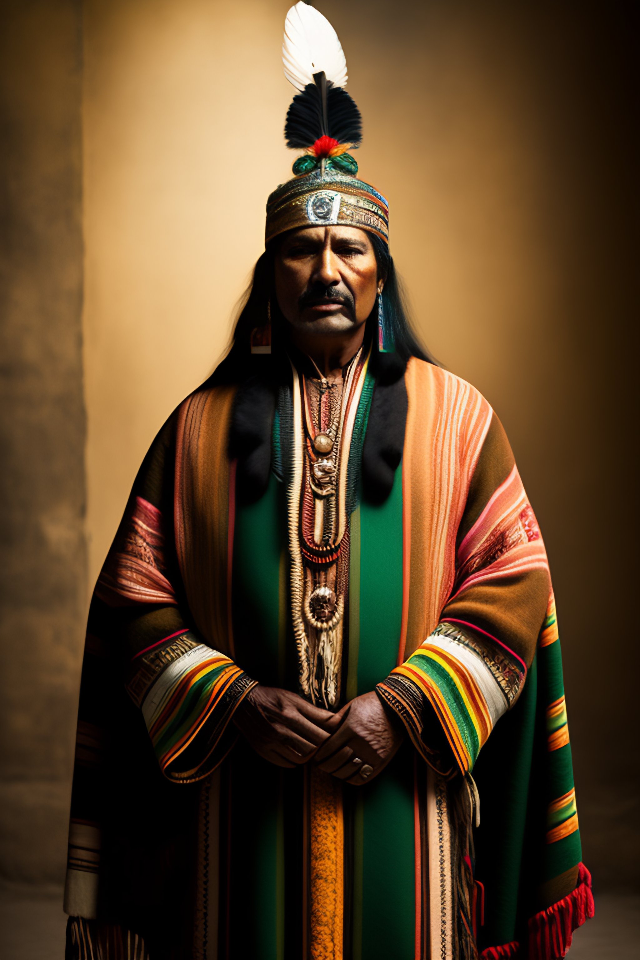 Lexica - Indigenous Mexican man as a superhero studio photography ...