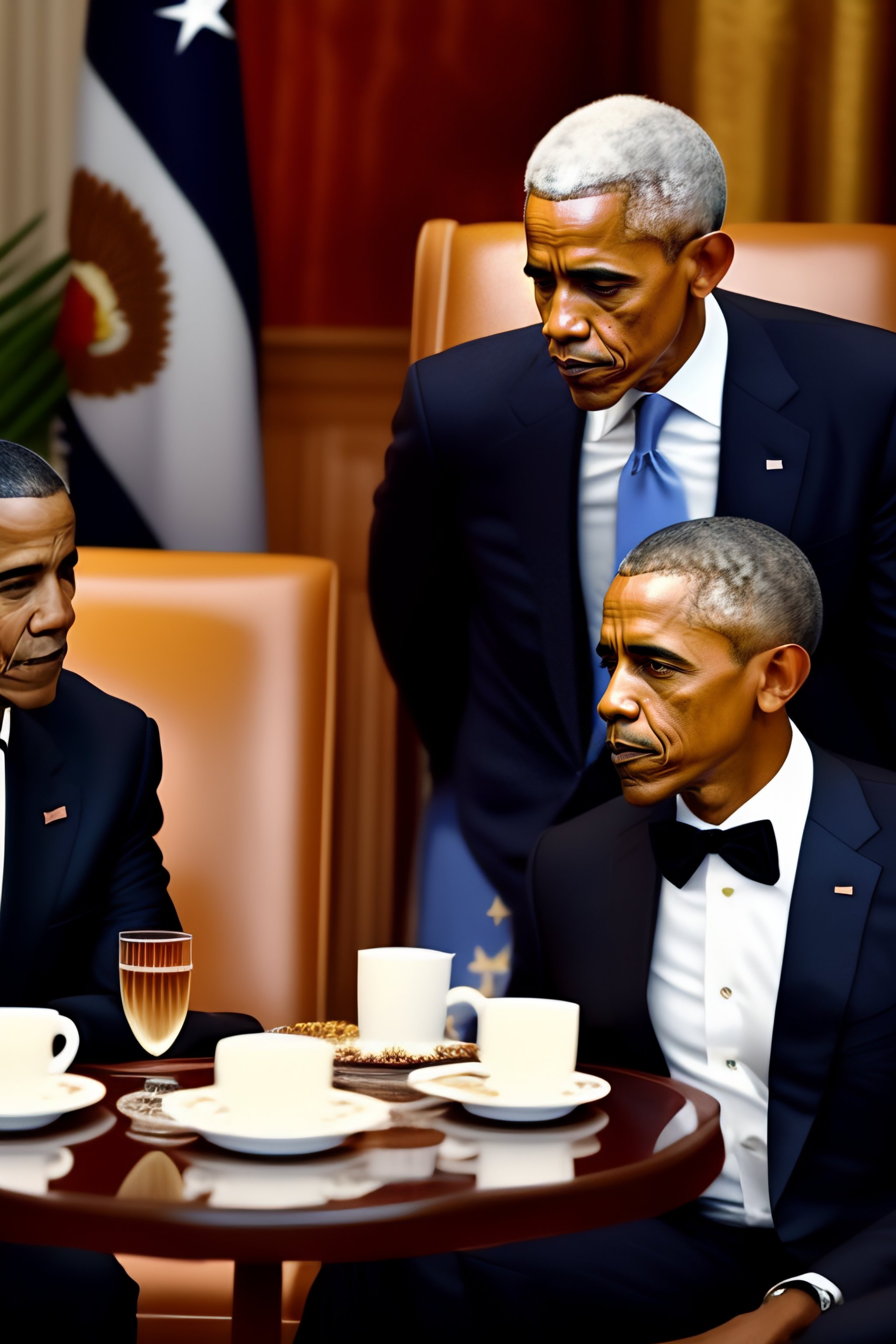 Lexica - Obama and buhari having coffee