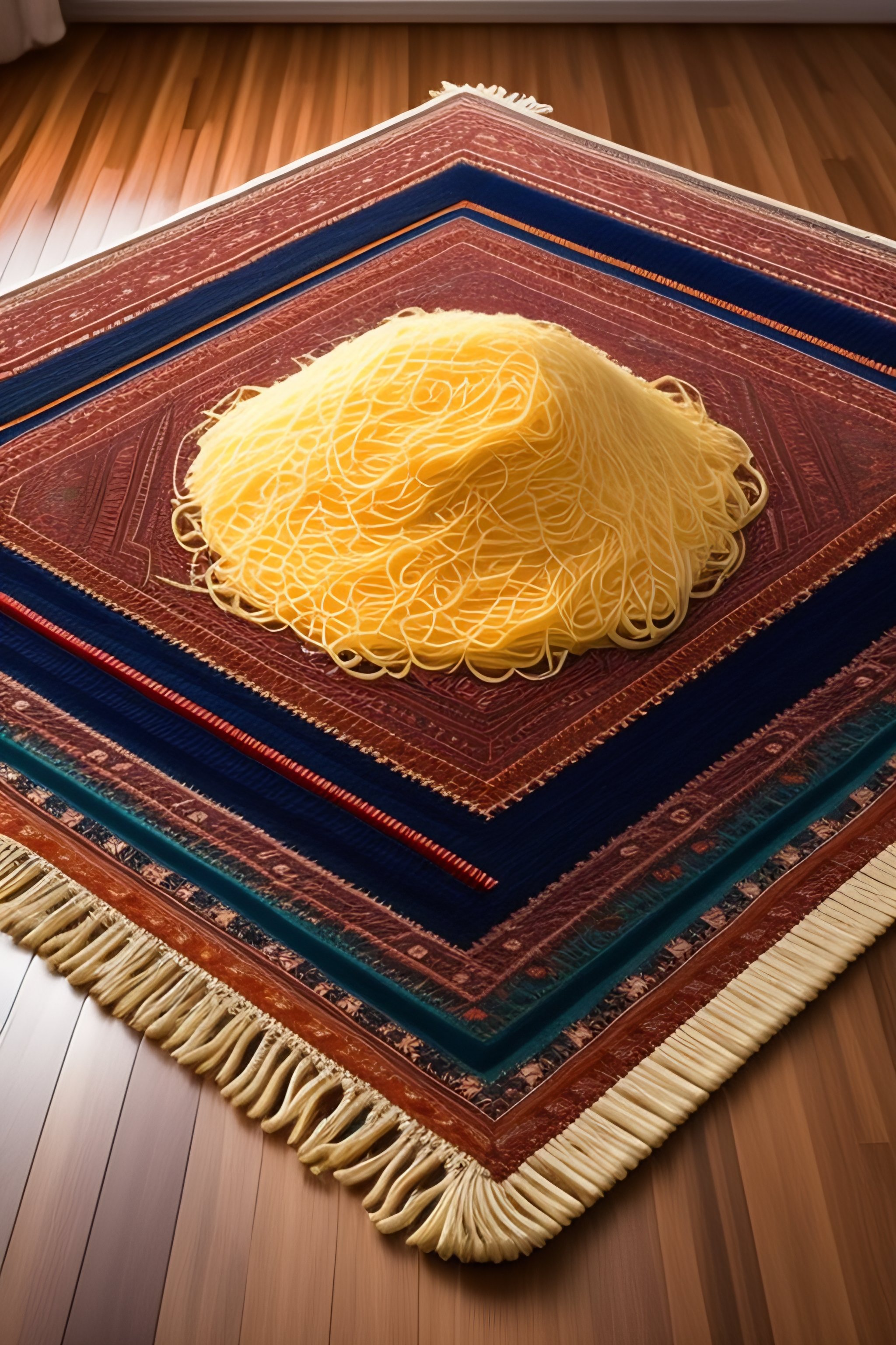 Lexica - Persian rug made of pasta noodles