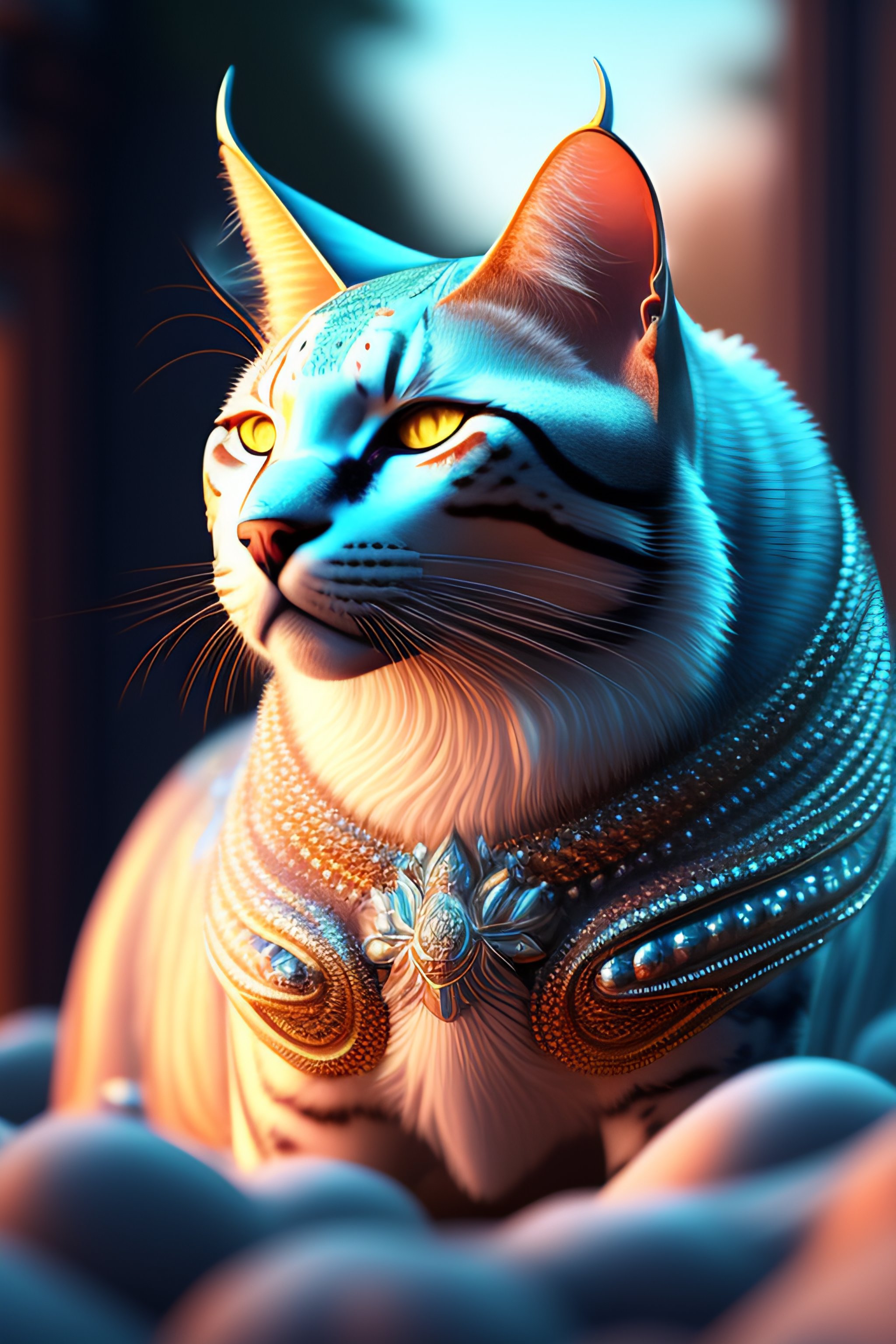 Lexica - Egal feline snow beast Intricate, hypermaximalist digital ...