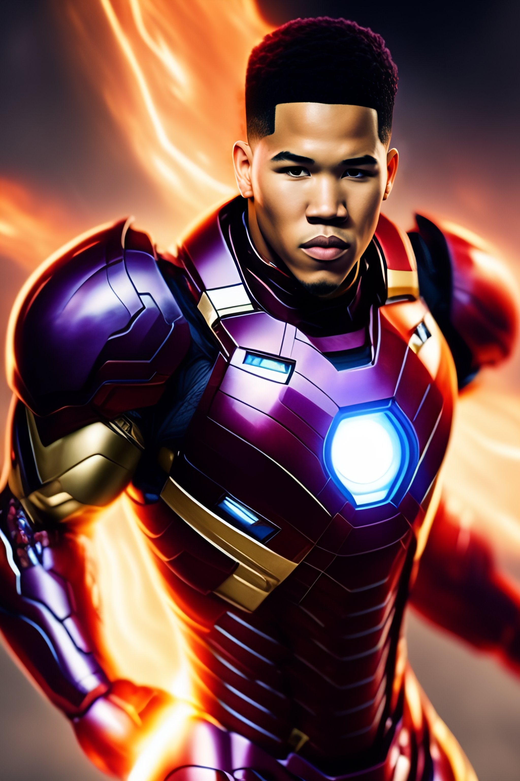 Lexica - Devin Booker in an Iron Man suit, with a full gauntlet ...