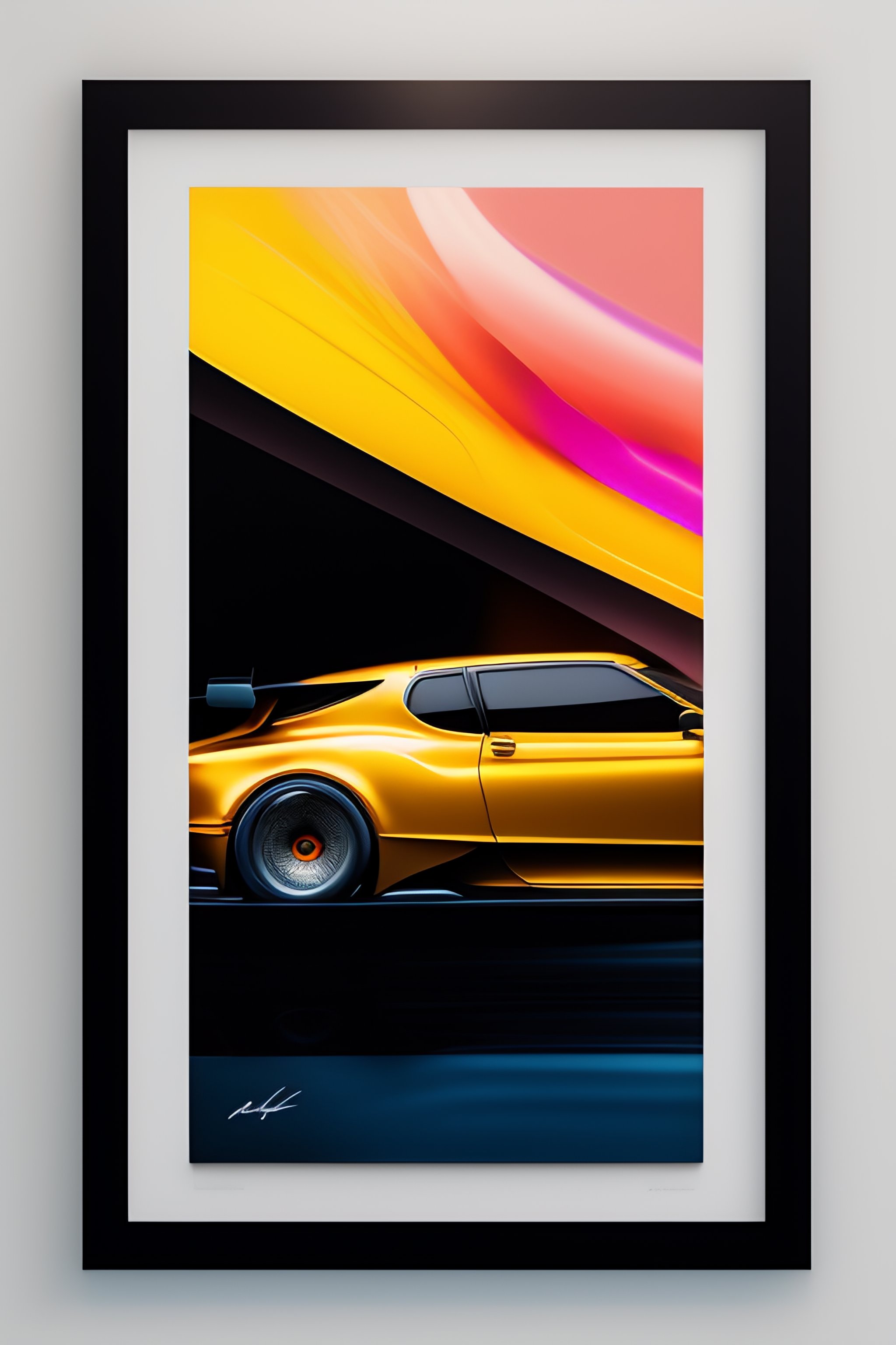 Lexica - Background New york , foreground rally car. painting ...