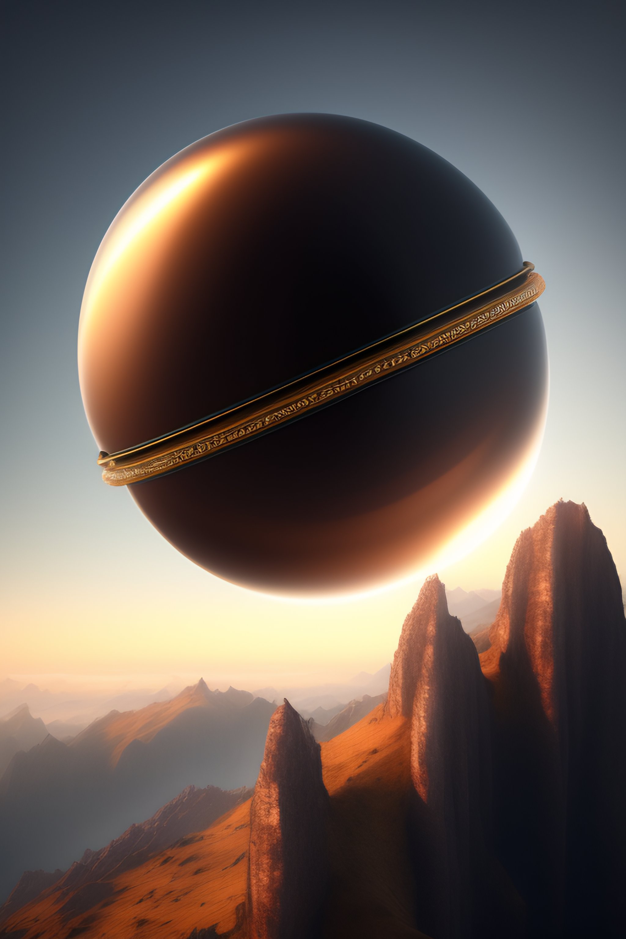 Lexica - Modular orb with 4 parts turning around it going up a cliff ...