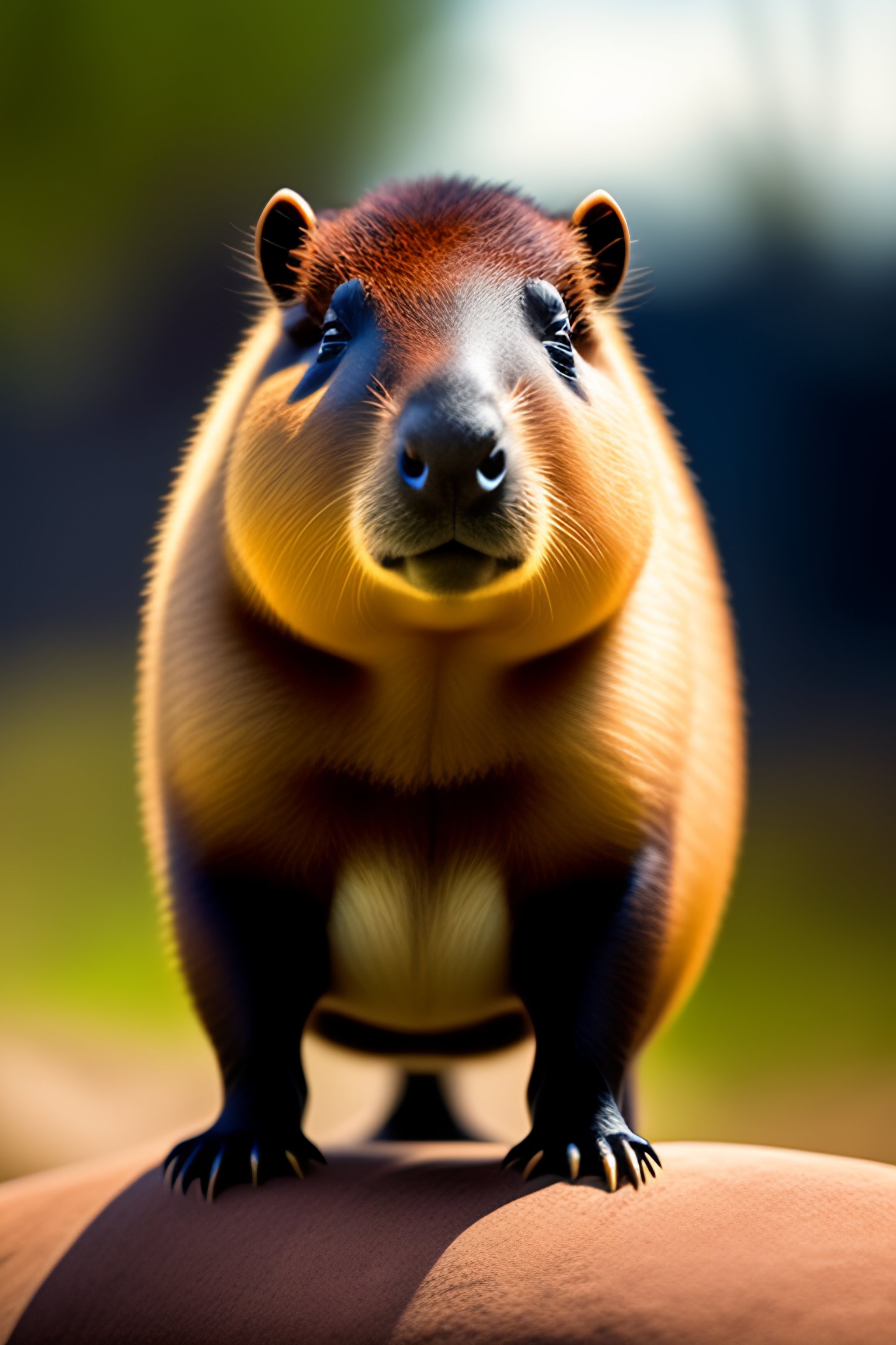 Lexica - A capybara with a donald trump face